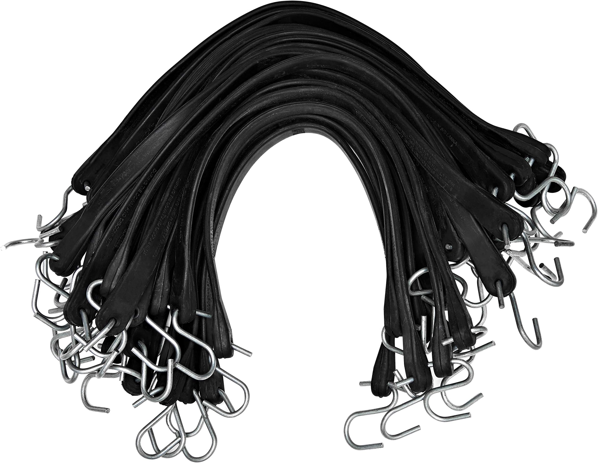 GOEASY0312 Rubber Bungee Cords with Hooks - Heavy Duty Max Stretch 1.8X ...