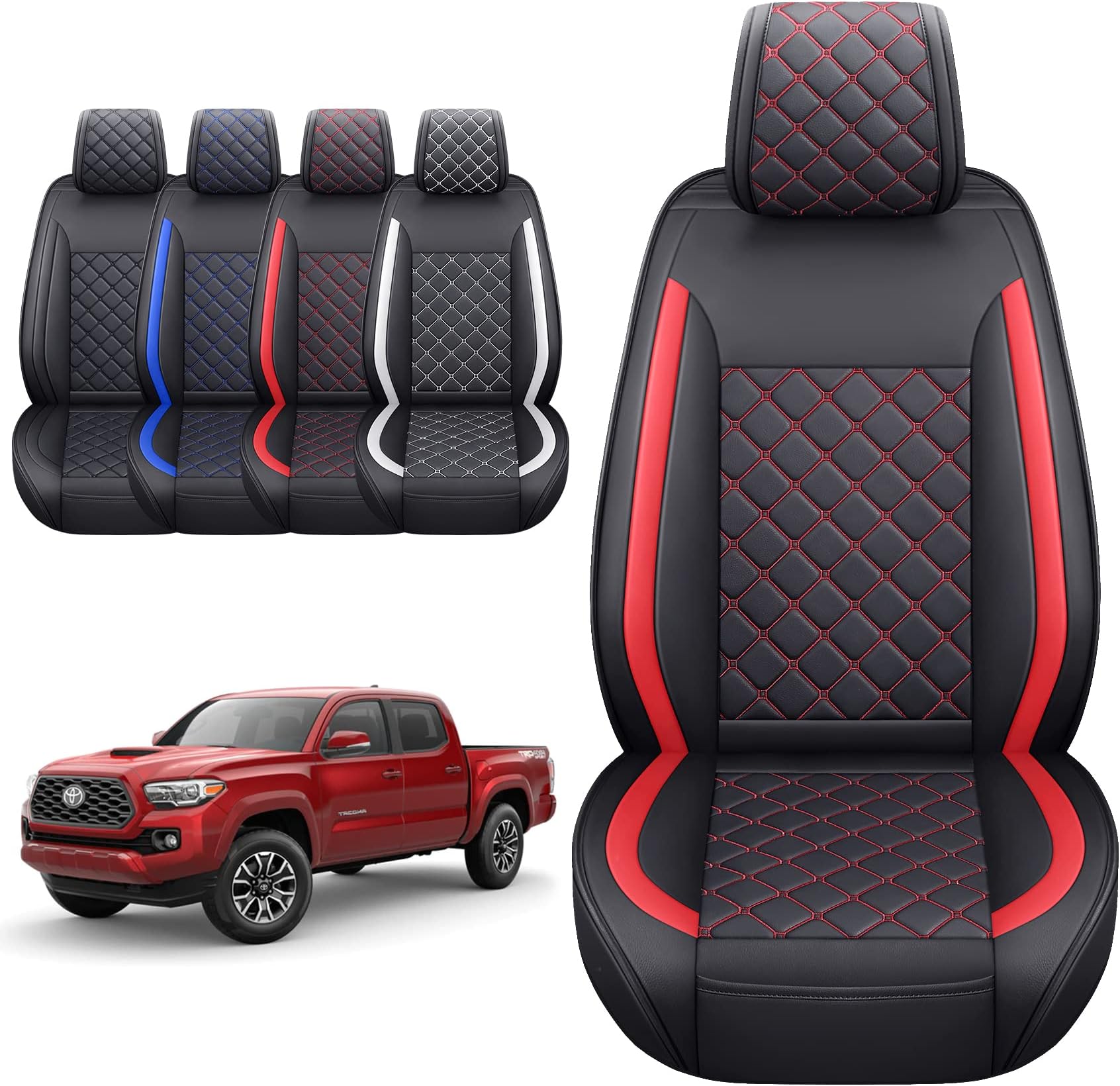 Amazon.com: Canvas Seat Covers for 2005-2023 Tacoma Crew Double Access ...
