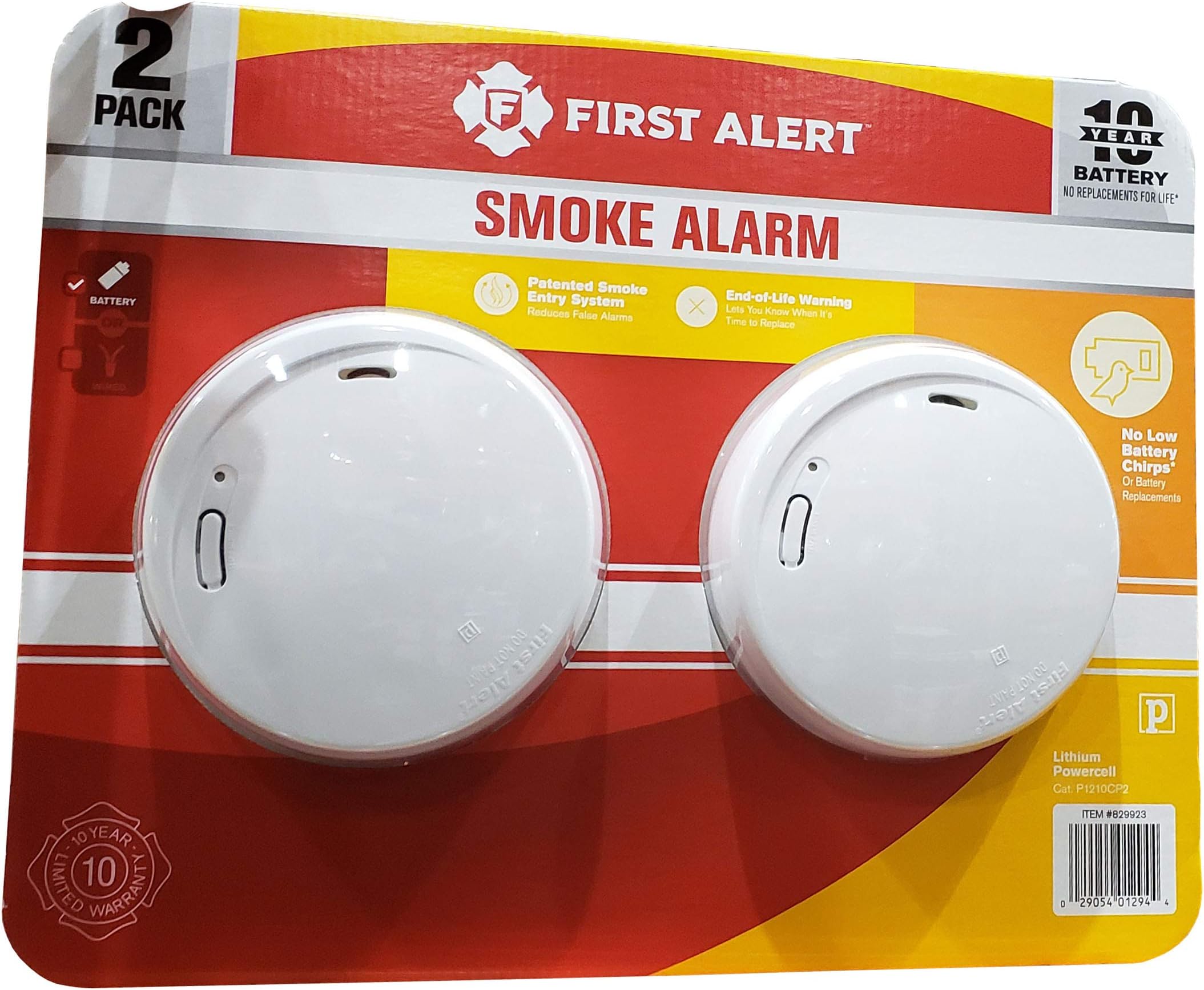 First Alert 10 Year Photoelectric Smoke Alarm 2 Pack, - Amazon.com