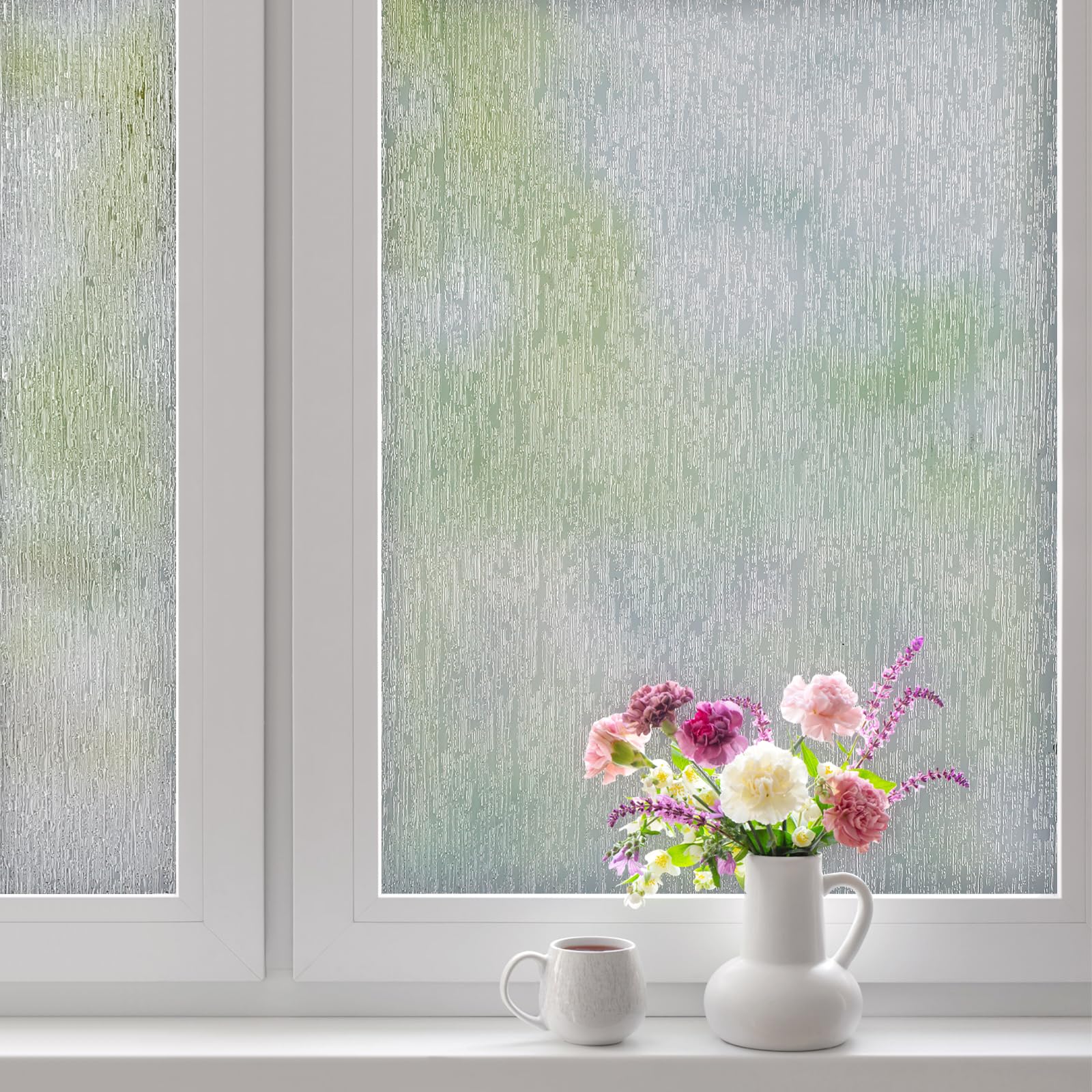 rabbitgoo Window Privacy Film Frosted Glass Window Film, Decorative UV ...
