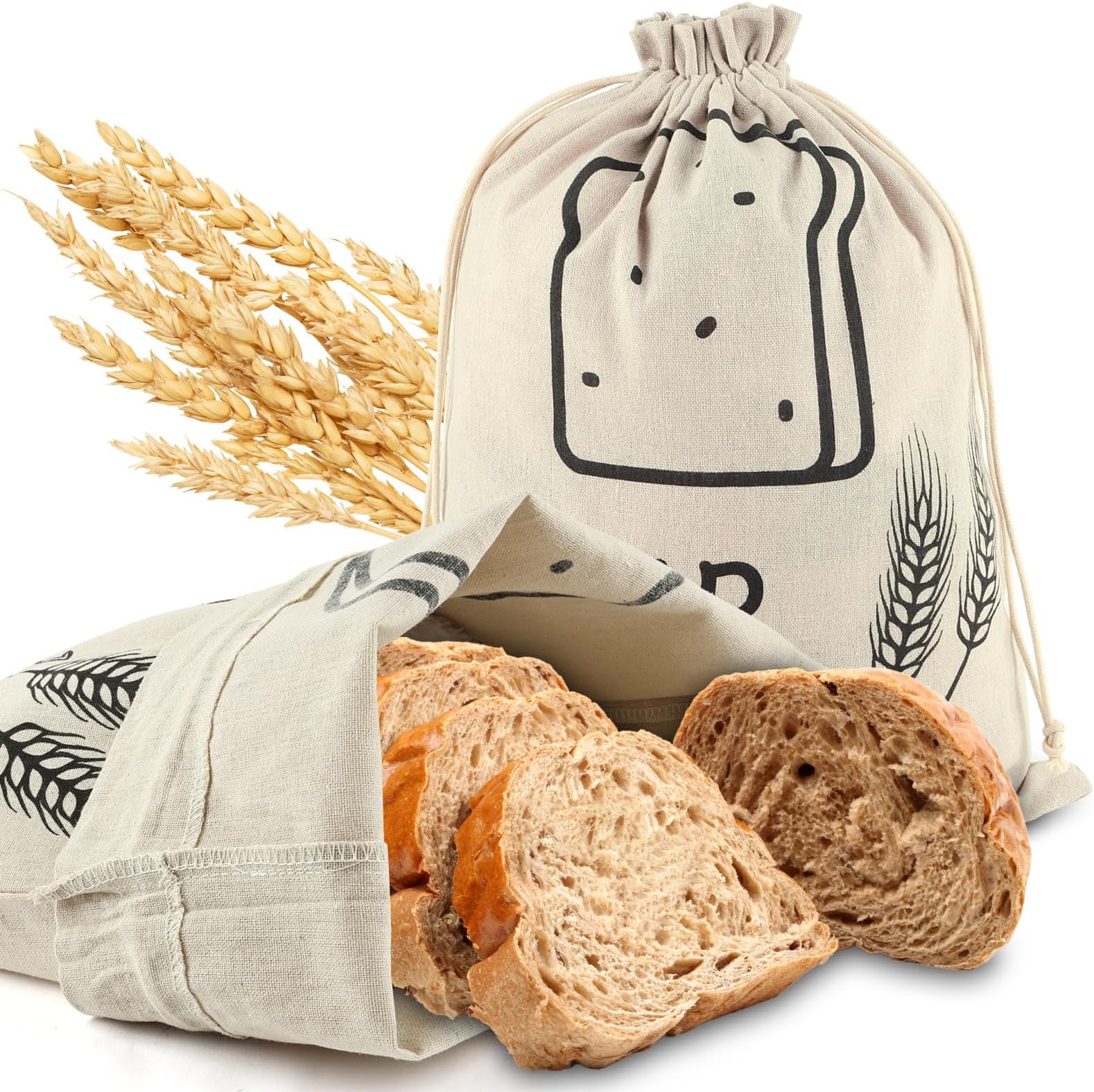 Amazon.com: Reusable Bread Bags for Homemade Bread – 2 Pack Extra Large ...