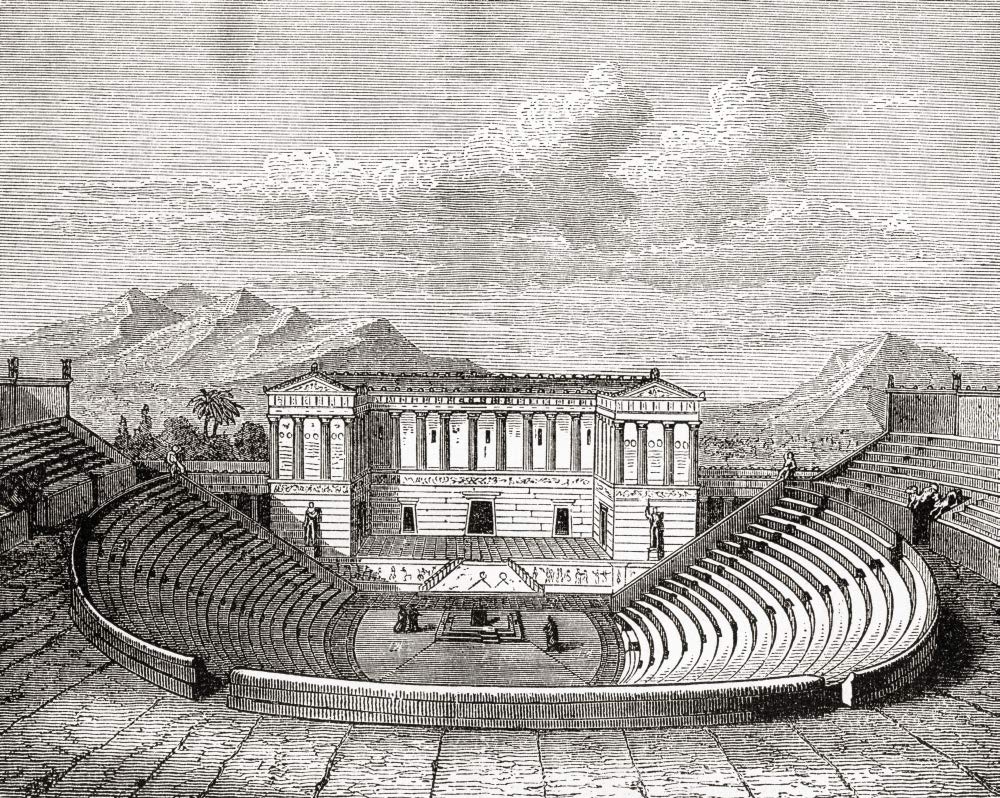 Greek Amphitheater Design Classical Greek Theatre PNG Images & PSDs