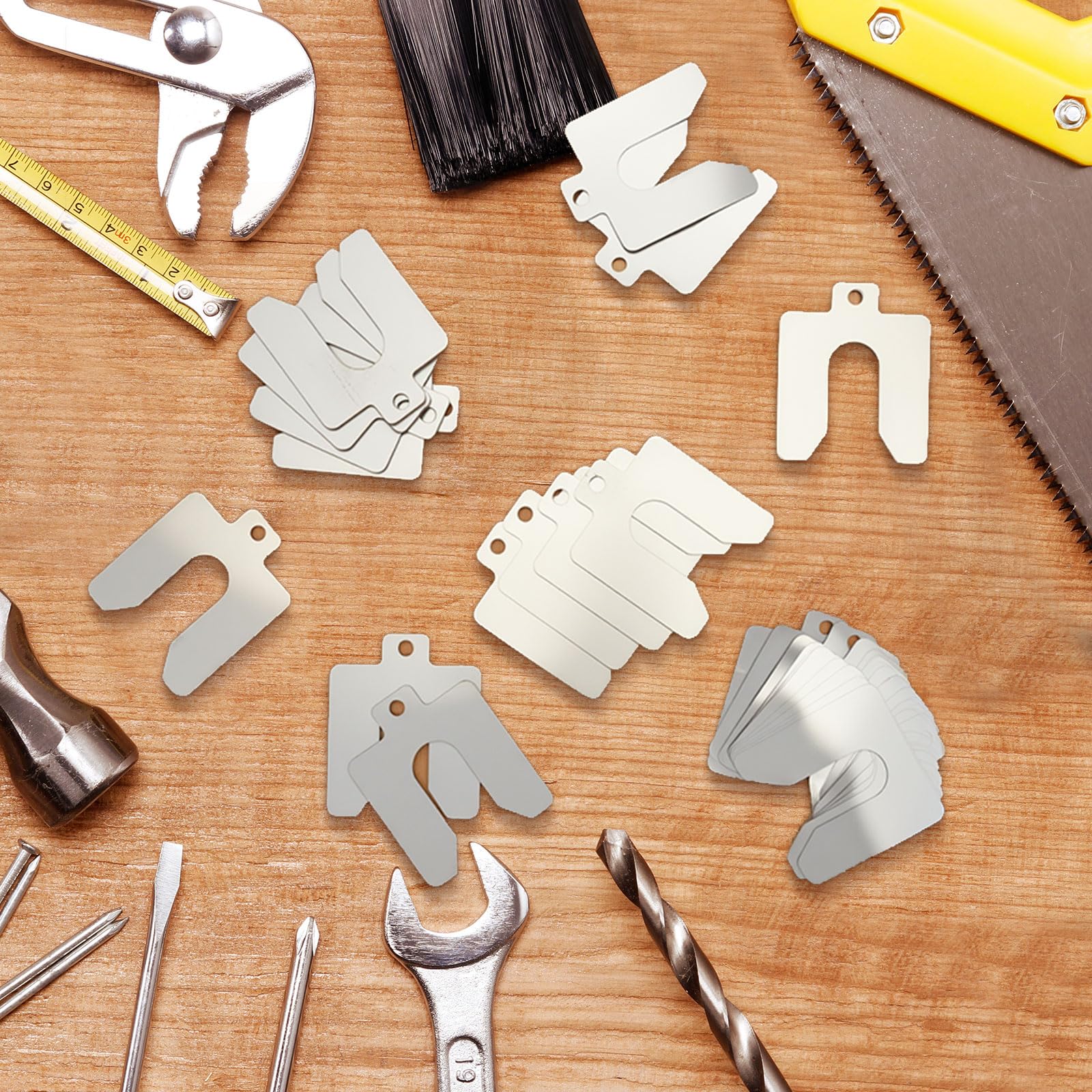 Snapklik.com : Shimeyao 80 Pcs Size A 2" X 2" Shim Kit Stainless Steel ...