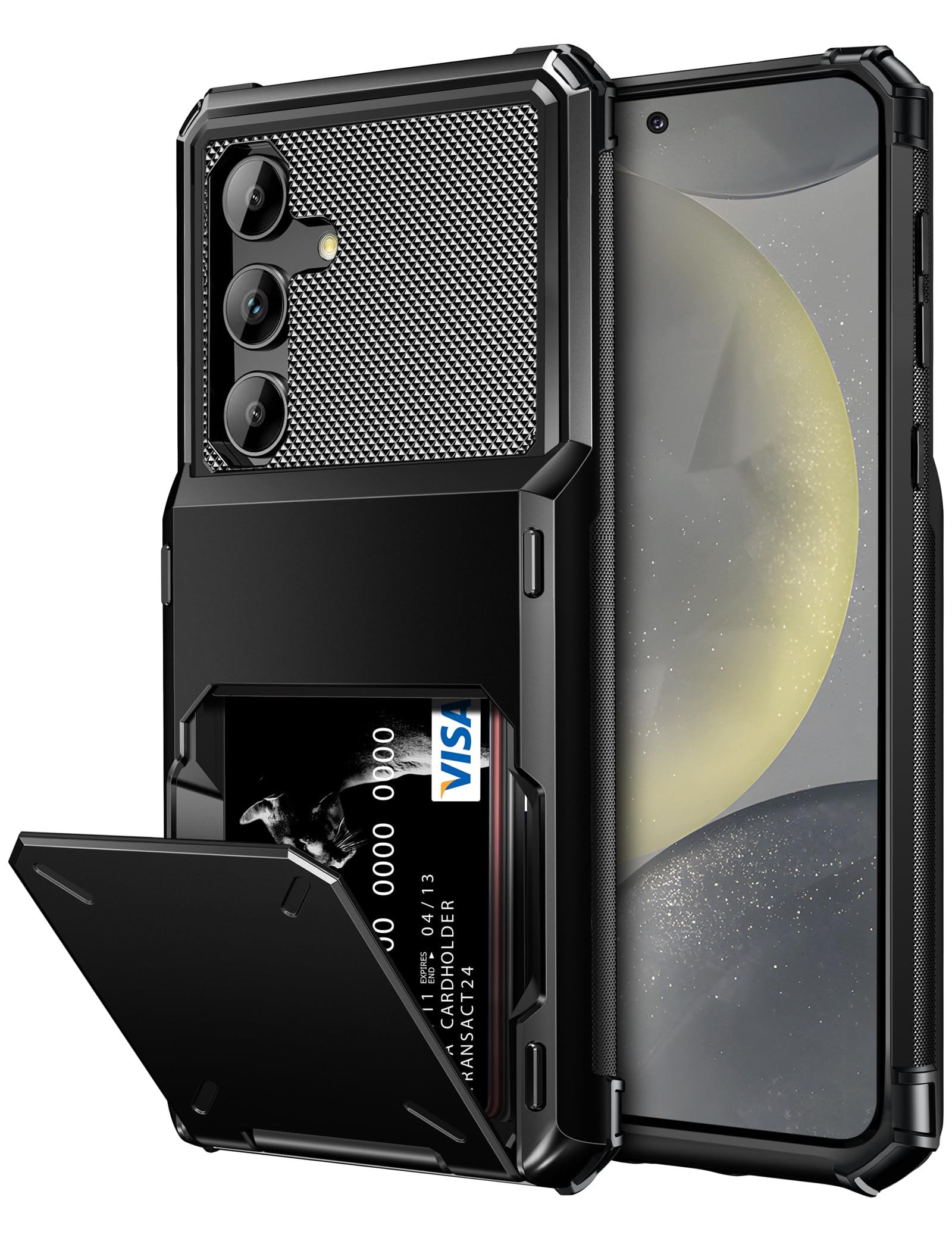 Amazon.com: Vofolen for Samsung Galaxy S24+ Wallet Case with Card Holder, 4-Card Dual Layer ...