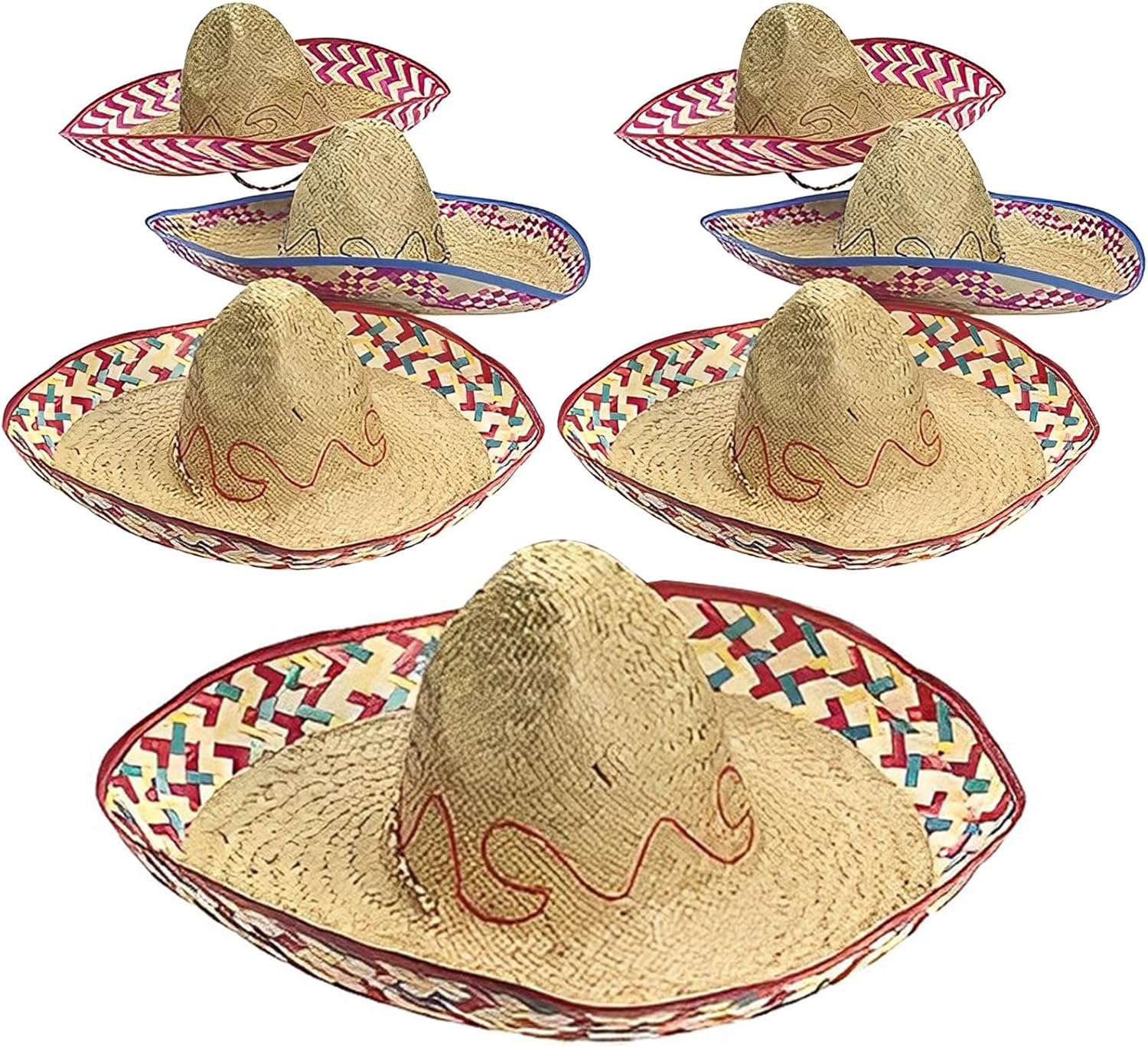 Amazon.com: Fun Express 12 Adult’s Embroidered Sombreros - Great for ...