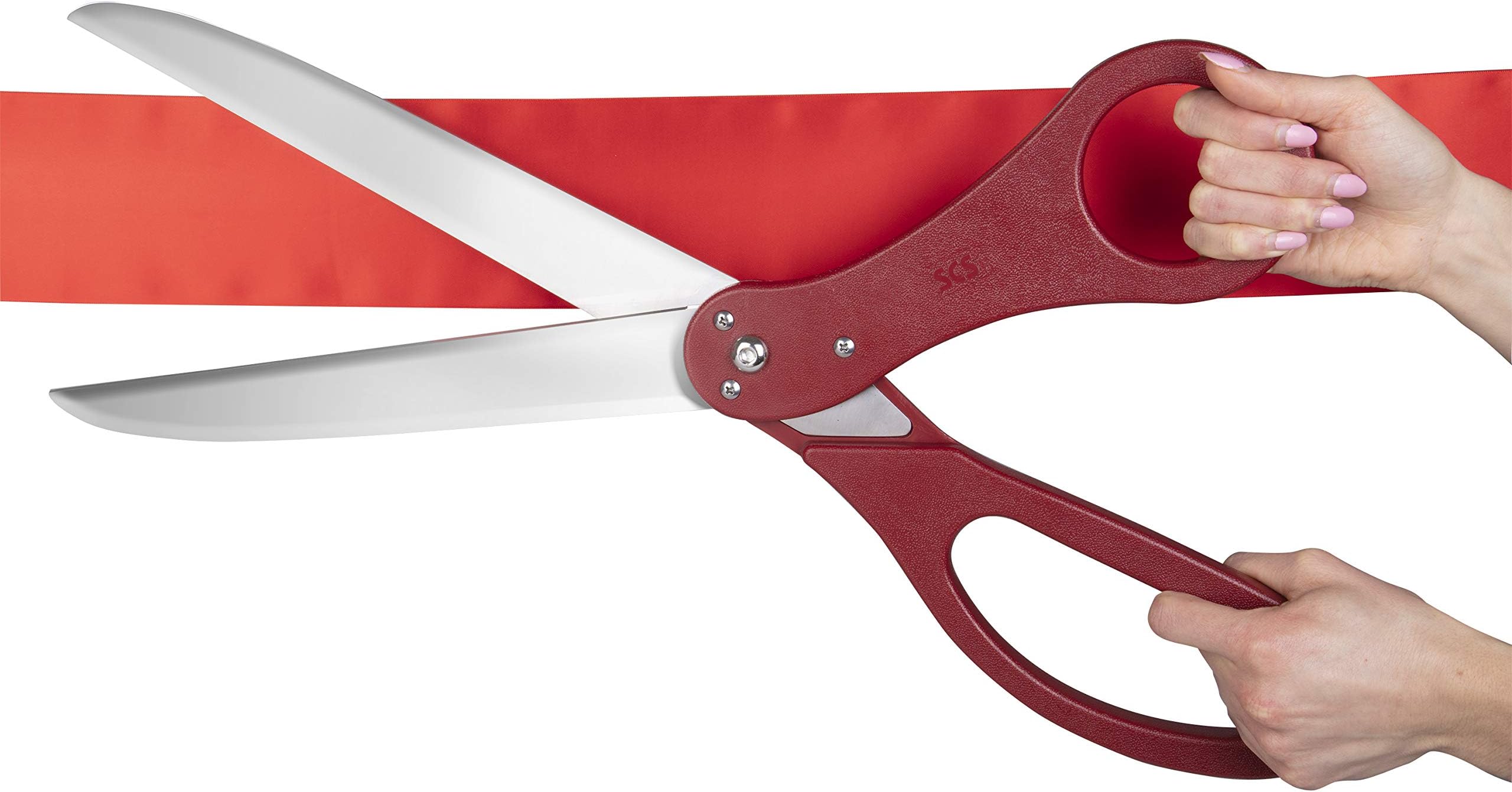 Amazon.com: Giant Ribbon Cutting Scissor Set with Red Satin Ribbon ...
