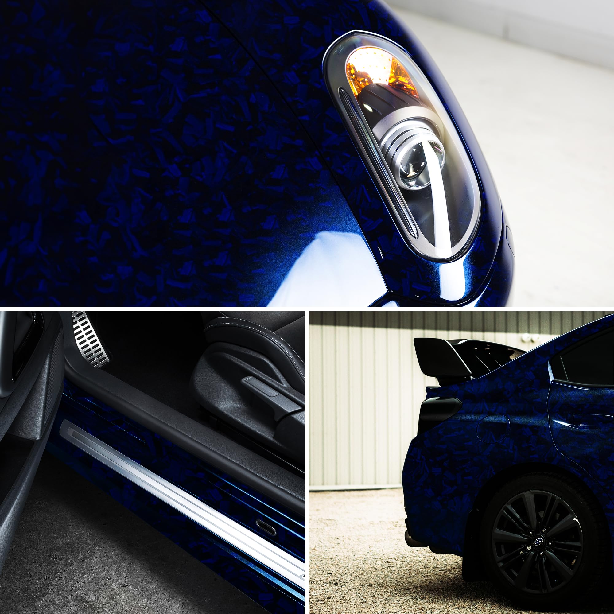 Snapklik.com : Lypumso Blue Forged Carbon Fiber Vinyl Wraps, Car Wraps ...