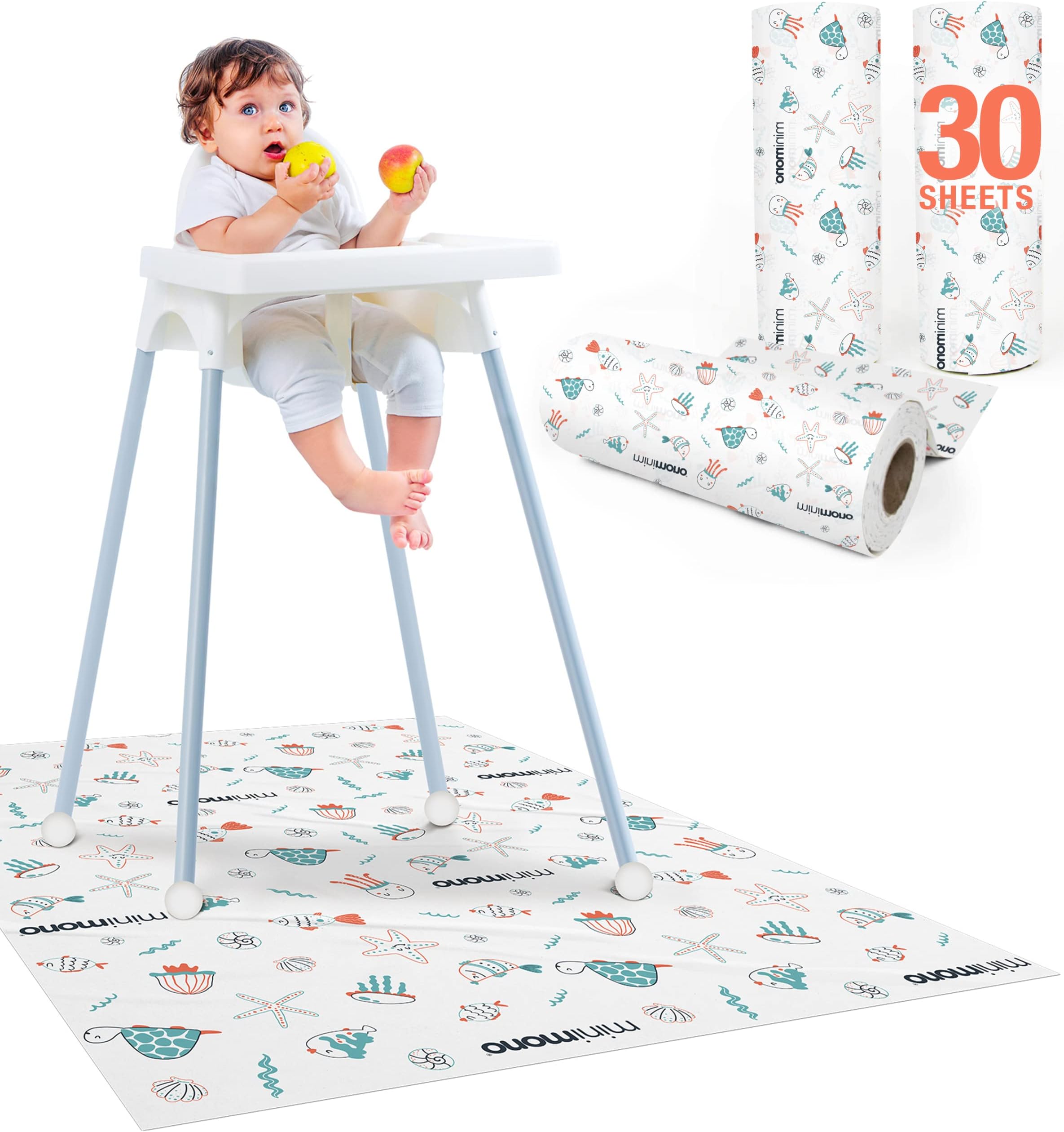 Amazon.com : Disposable Baby Splat Mat for Under High Chair, 20 Packs ...