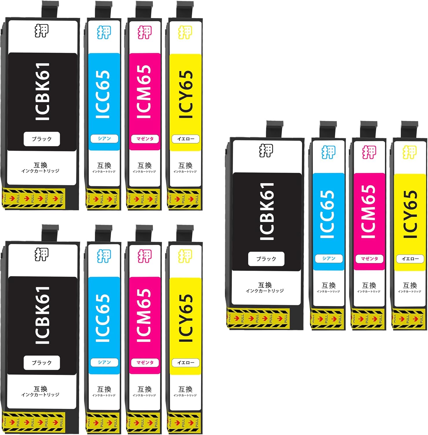 Amazon.co.jp: 【埼京企画】IC4CL6165*3 12本セット 互換インクカートリッジ (ICBK61 ICC65 ICM65 ICY65) 純正インクと併用可能 残量表示 最新 ...