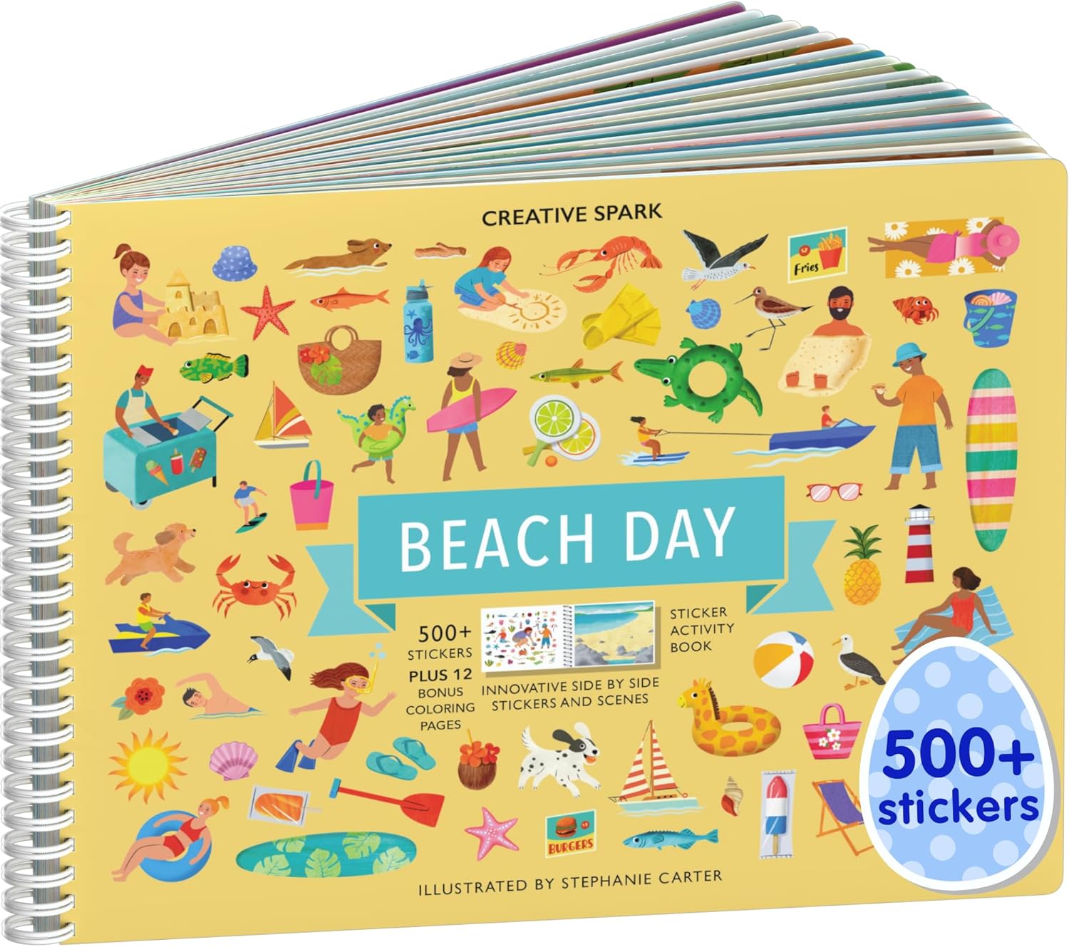 Amazon.com: Sticker Book for Kids 2-4, 500+ Kids Stickers, Beach Day by ...