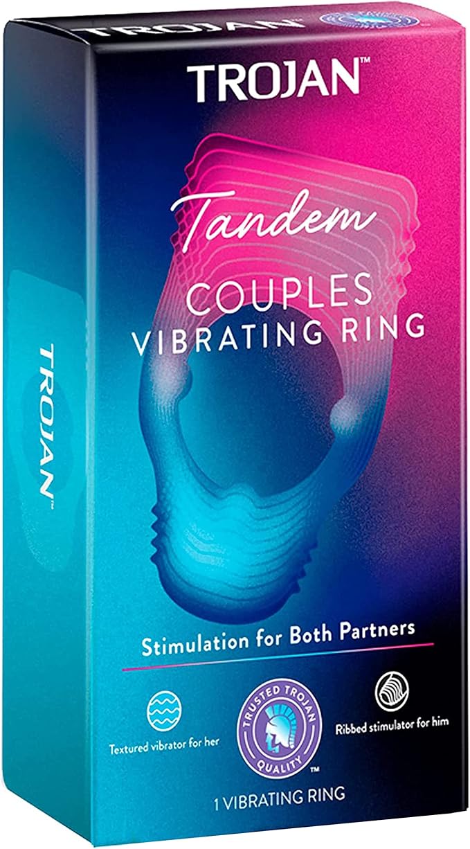 Trojan Tandem Couples Vibrating Ring, Stimulation Toy for Both Partners ...