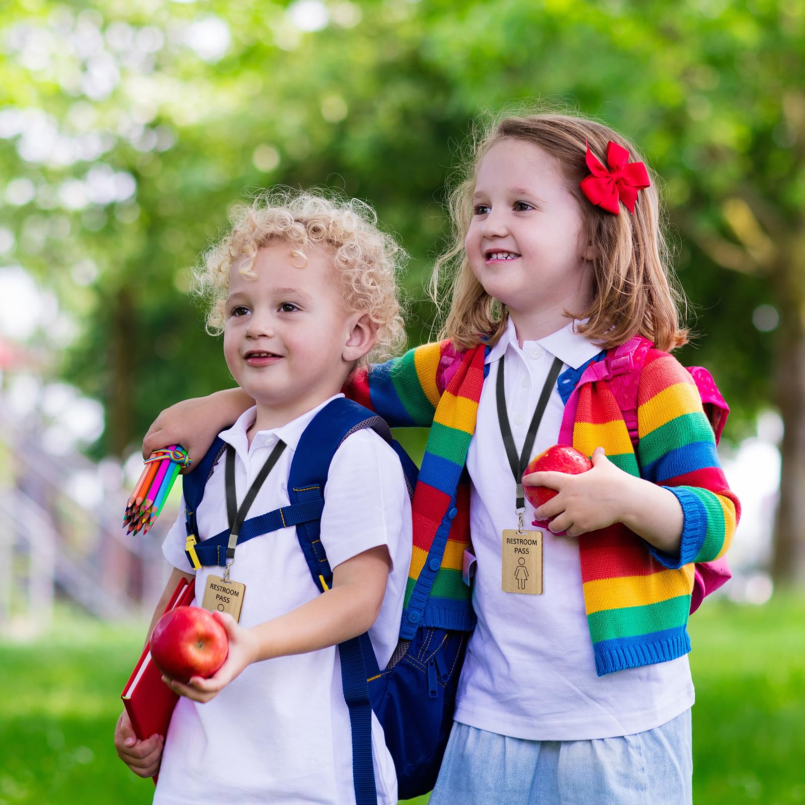 Snapklik.com : Yeaqee 12 Set Hall Pass Lanyards Restroom Pass ...