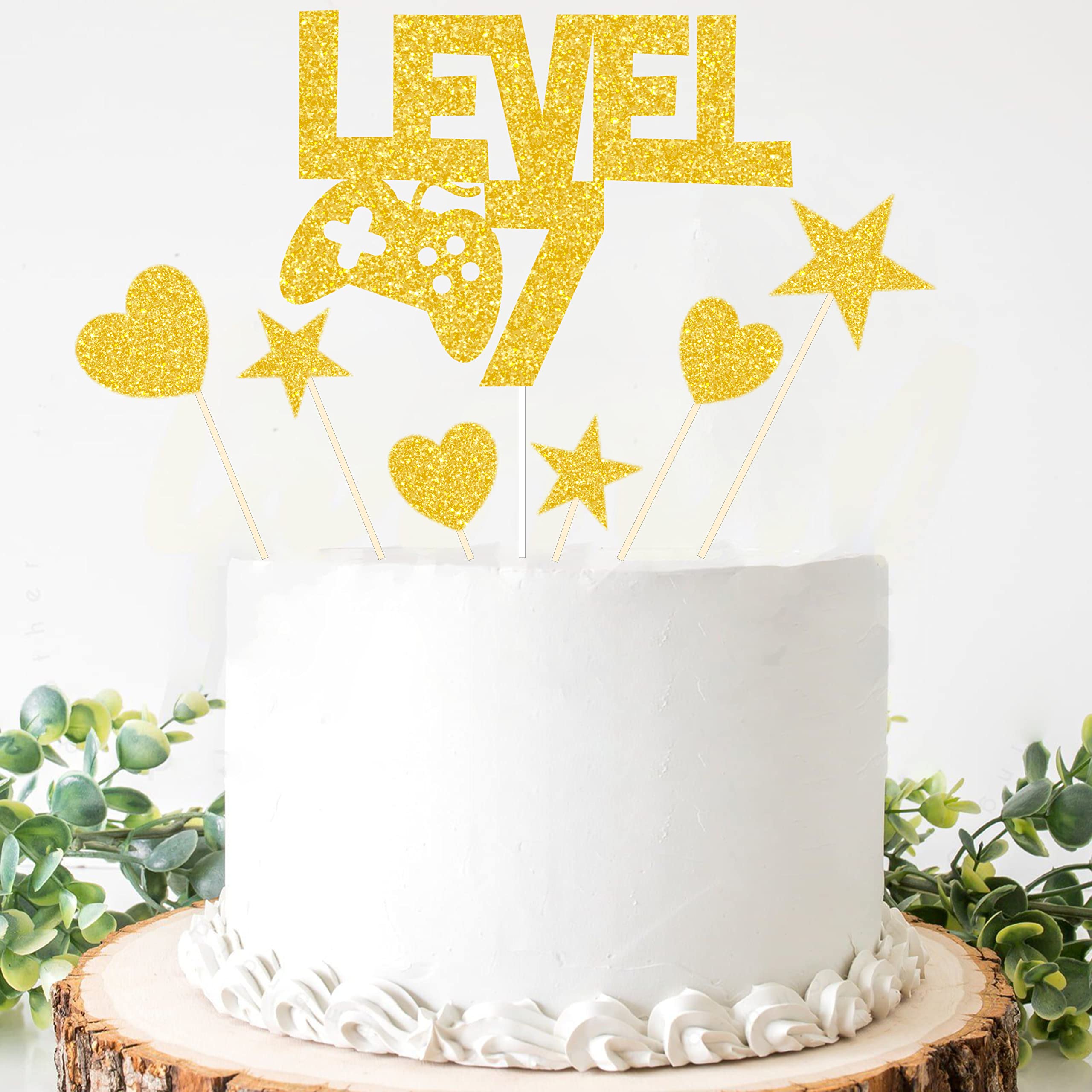 Buy Mobile Stuff Video Game Level up Birthday Cake Topper - Level Up ...