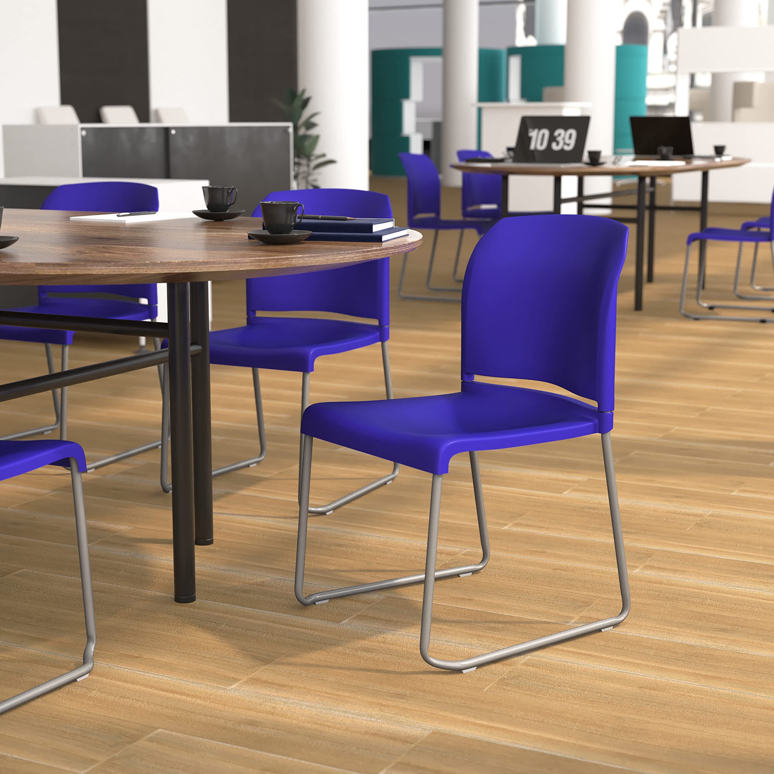 Snapklik.com : EMMA + OLIVER Egan Heavy Duty Stack Chair - Blue Full ...