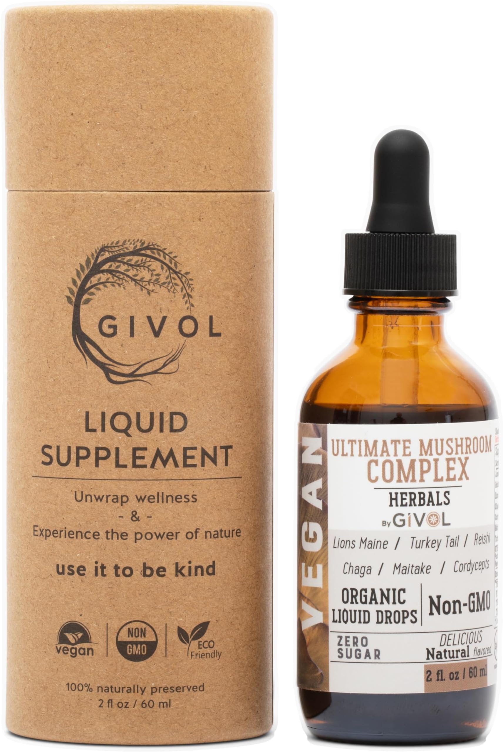 Amazon.com: GIVOL Ultimate Immune Mushroom Complex Liquid Drops ...
