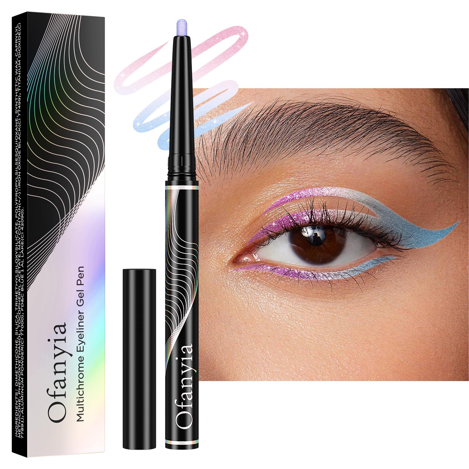 Amazon.com : Multichrome Eyeliner, Colored Eyeliner Penclis with ...