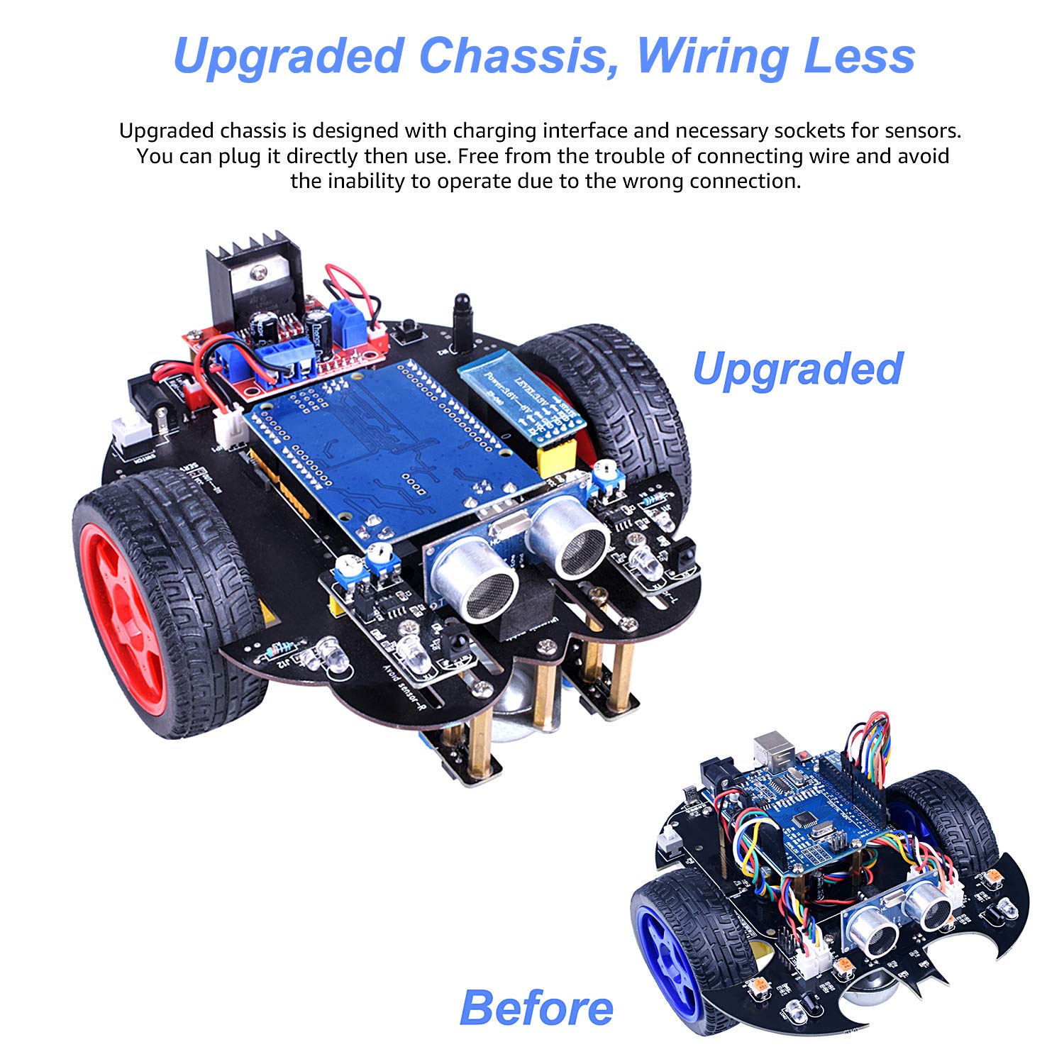 Buy Longruner Rc With Arduinoide Robot Kit Car Smart Diy Learning Starter Kit Intelligent