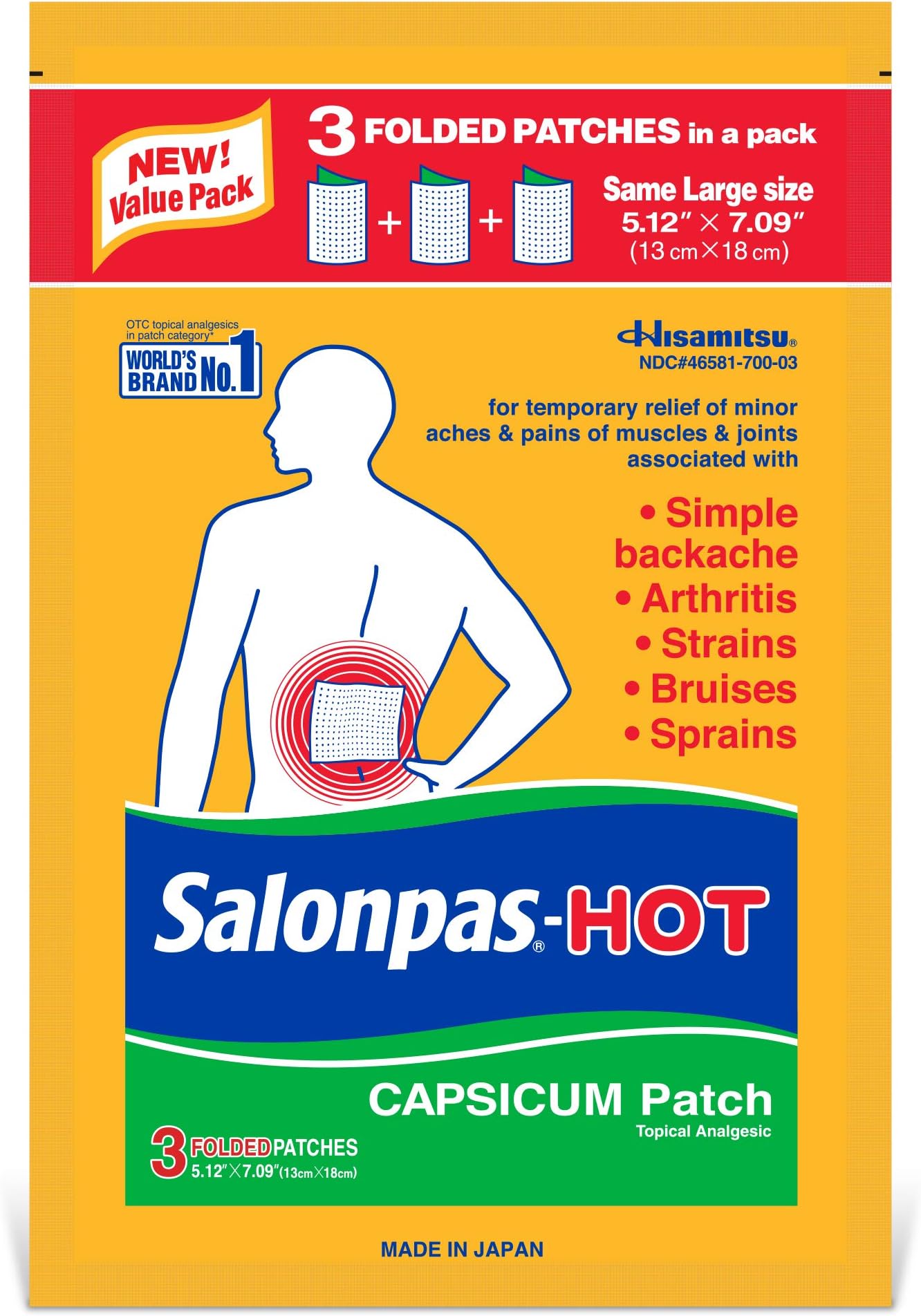 Amazon.com: Salonpas Pain Relieving Menthol and Methyl Salicylate Patch ...