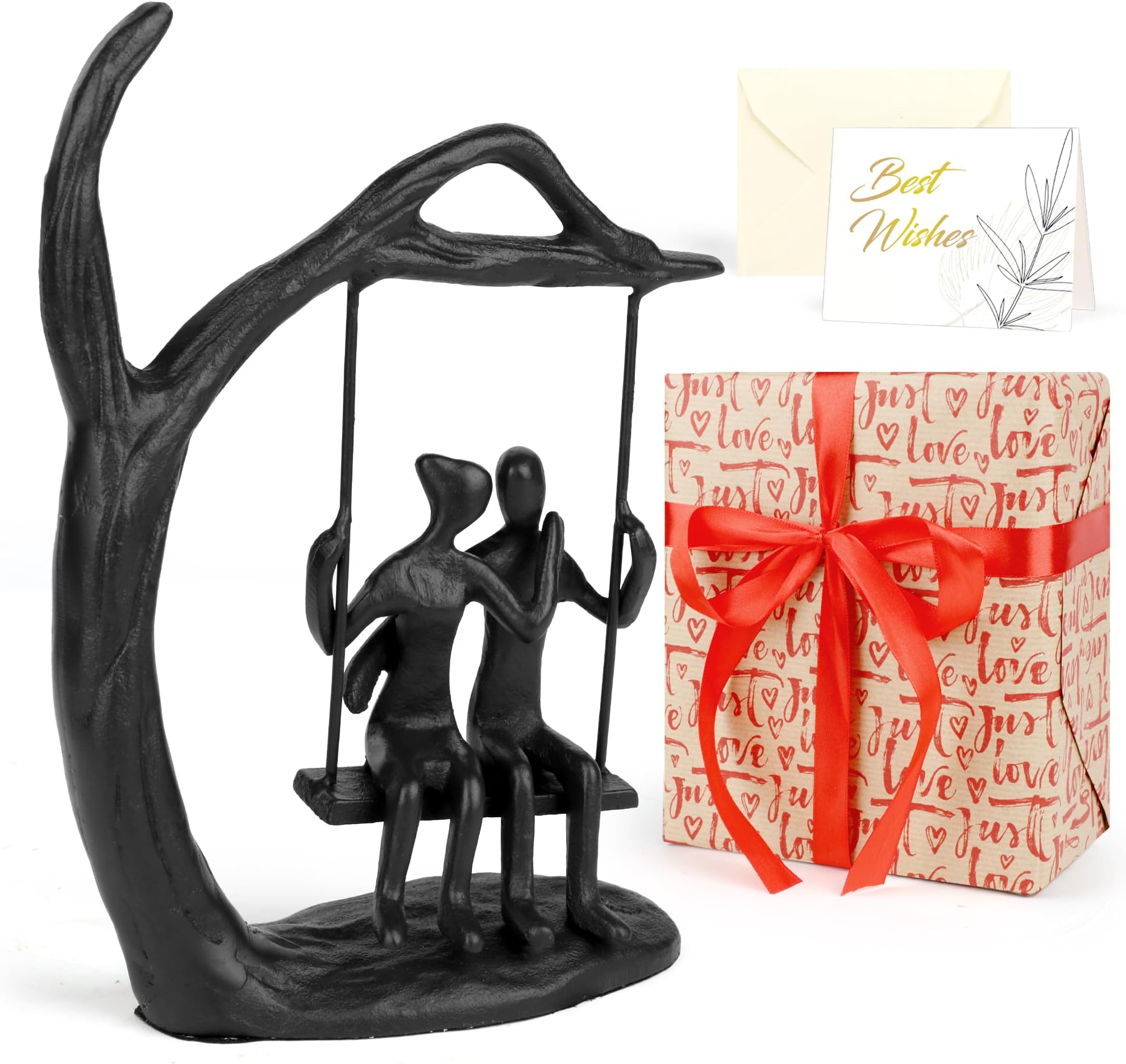 Amazon.com: OMA Wooden Hand Crafted Romantic Love Statue Eternal Love ...