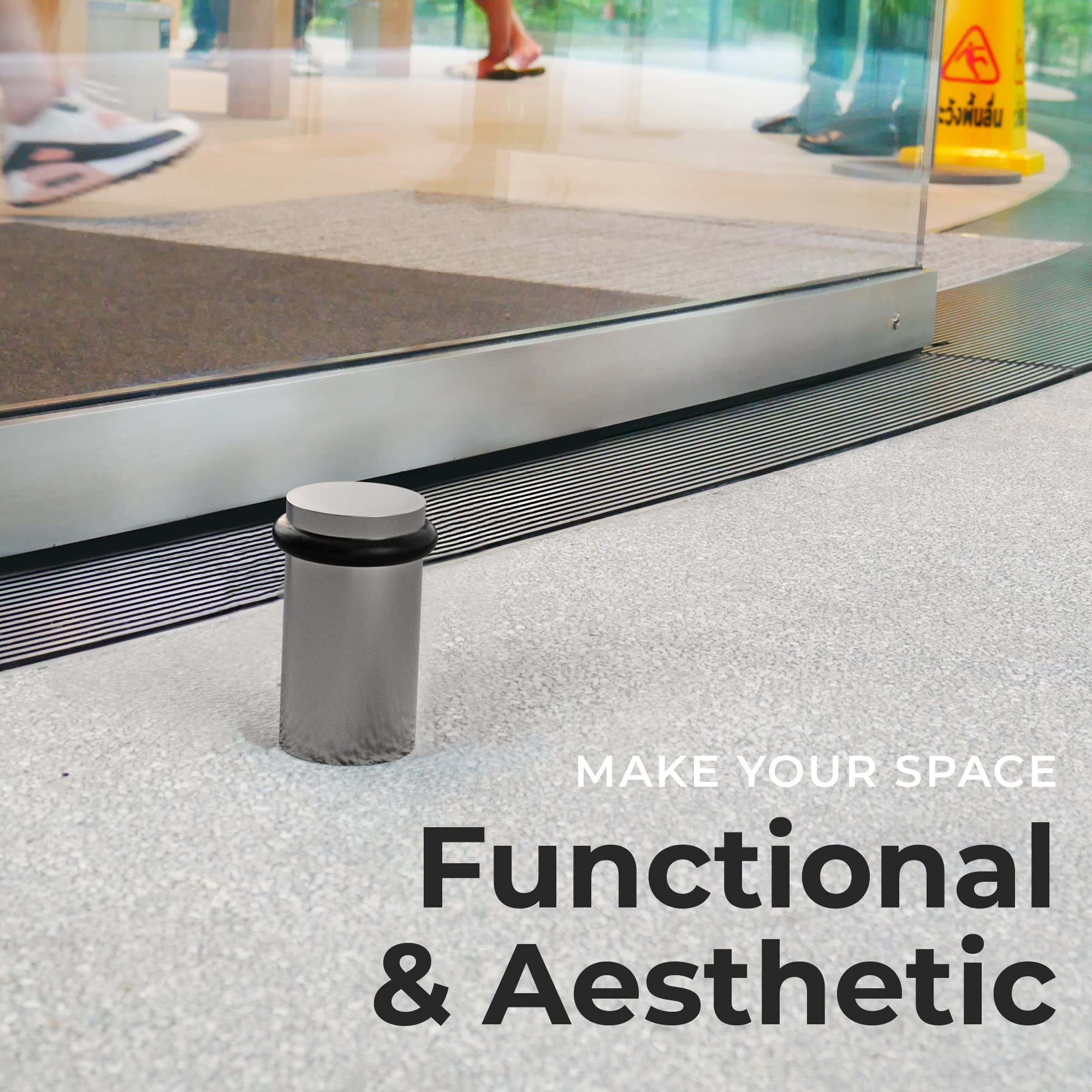 Snapklik.com : NYCO - Floor Door Stopper Chrome Door Stop - Classy ...