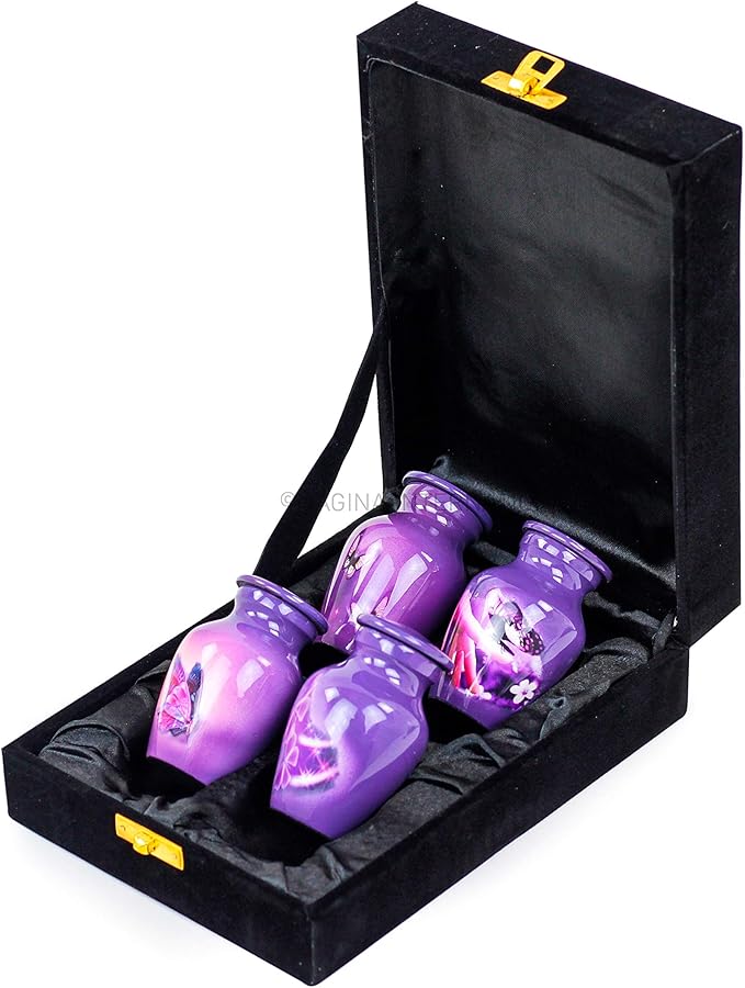Amazon.com: Keepsake Urns Small for Human Ashes Set of 4 | Mini Funeral ...