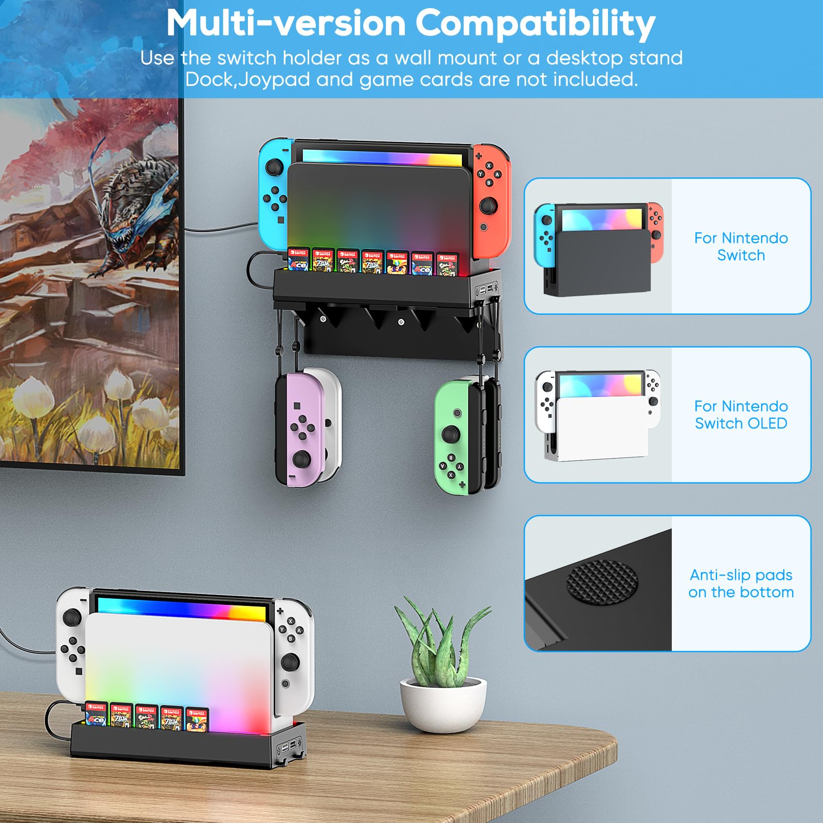 Snapklik.com : WOLIBEAR Wall Mount Kit For Nintendo Switch And Switch ...