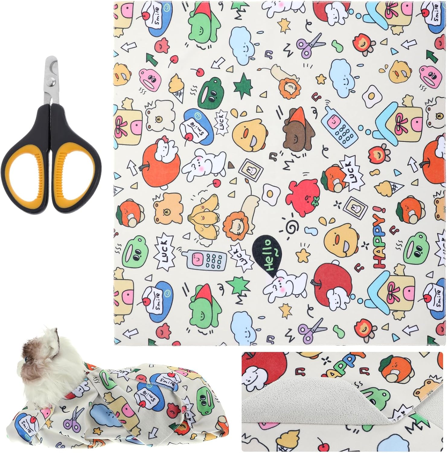 Amazon.com : Telooco Cat Grooming Wrap Self-Adherent Cat Restraint for ...