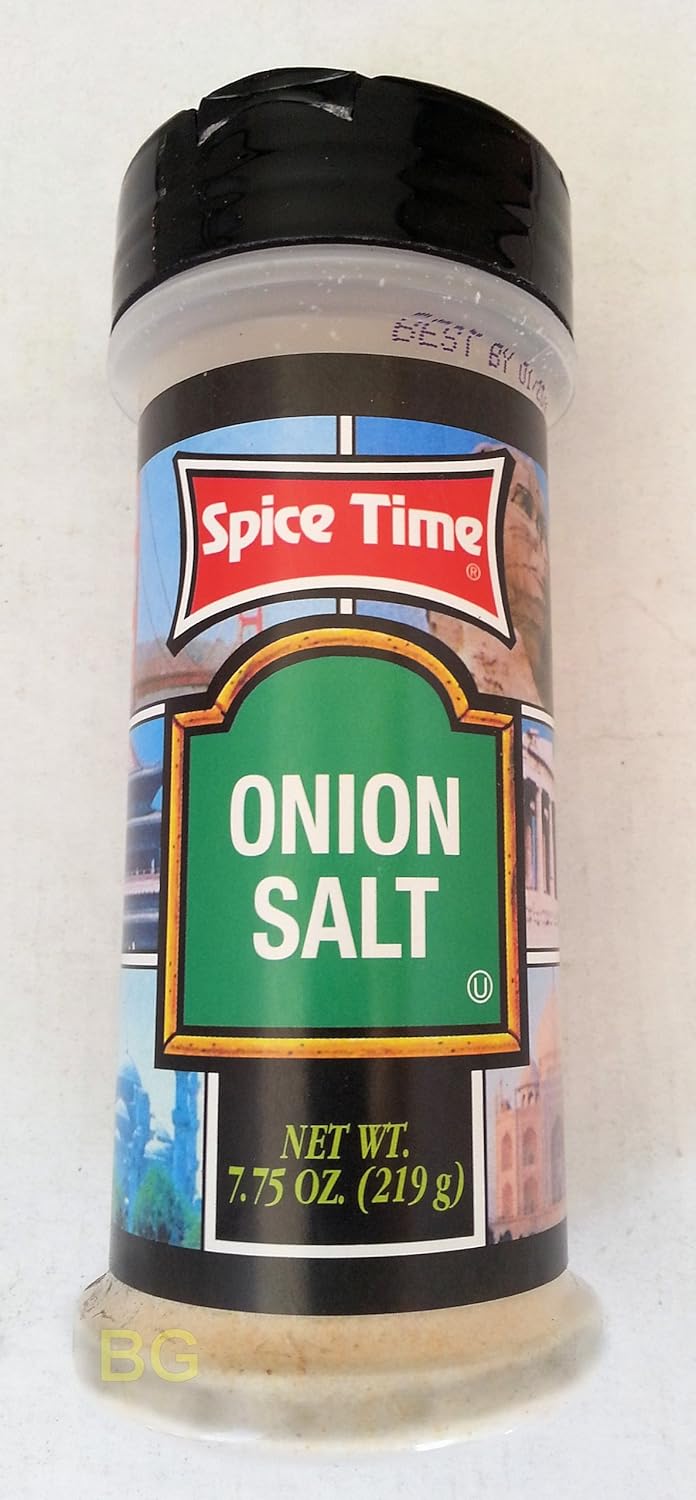 Amazon.com : ONION SALT Seasoning by Spice Time Spices & Herbs 7.7 oz ...
