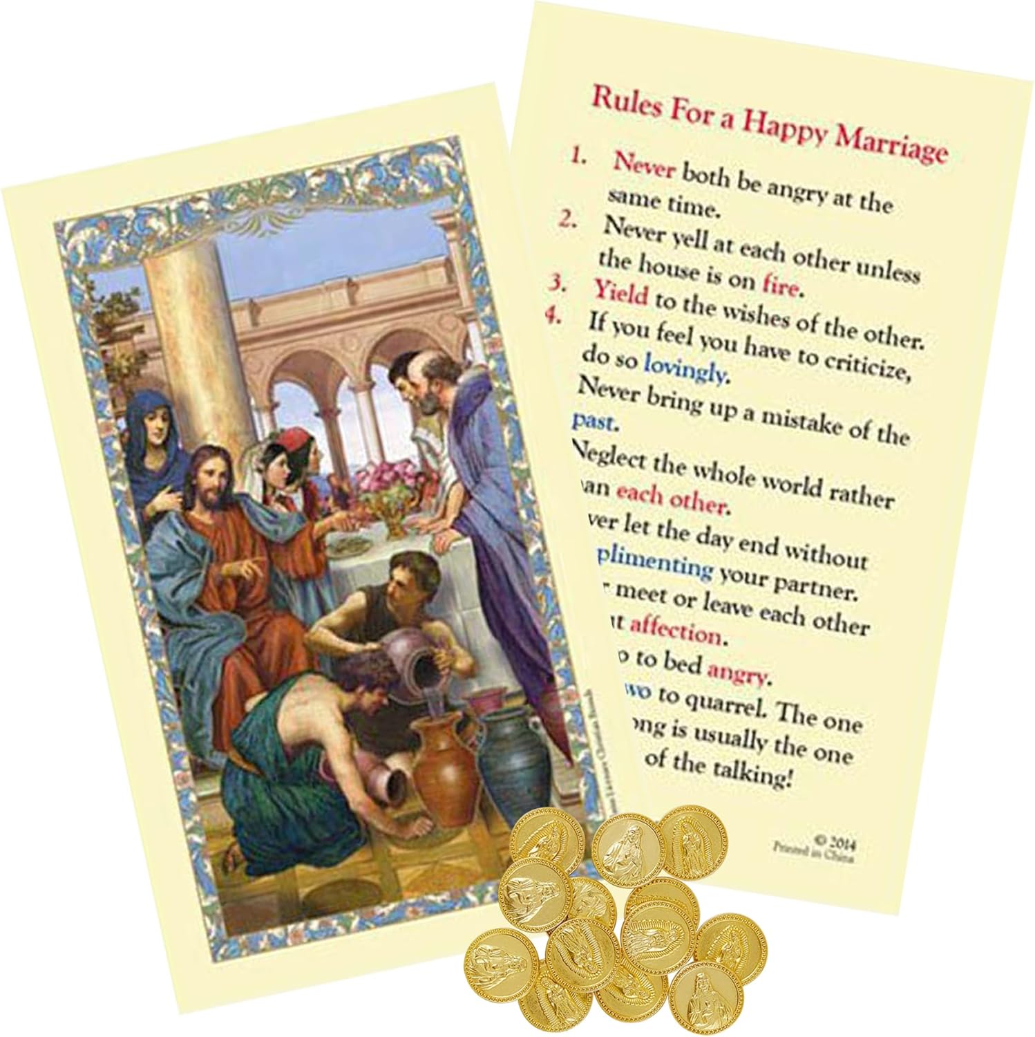 Amazon.com: Gold Unity Coins For Wedding Ceremony - with Rules For A ...