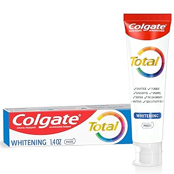 Amazon.com : Colgate Total Whitening Travel Toothpaste, Mint Toothpaste ...