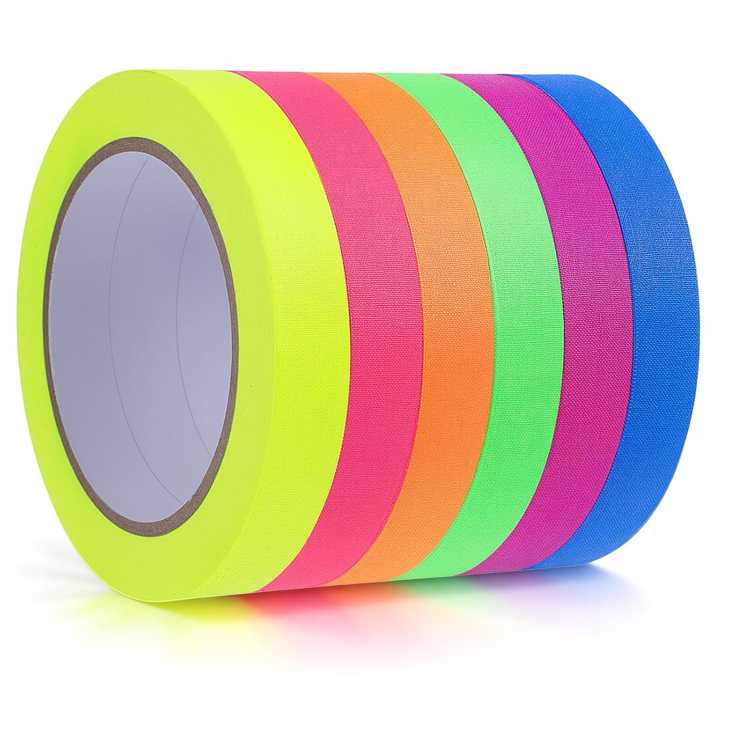 Amazon.com: Yuanan 6 PCS Neon Gaffer Cloth Tape, 0.59 Inch X 19.7 Yard ...