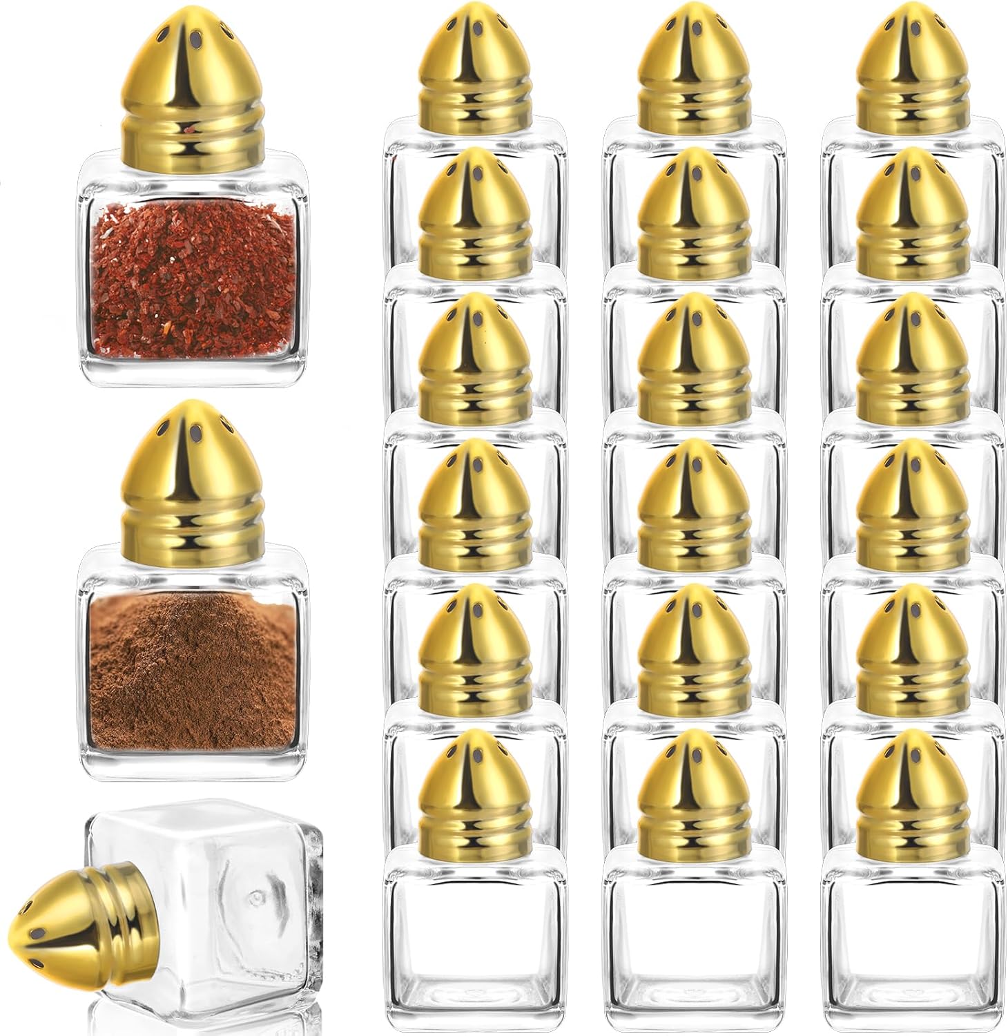 Amazon.com: RUIYELE 18 Pcs 0.5 oz Cube Small Salt and Pepper Shakers ...