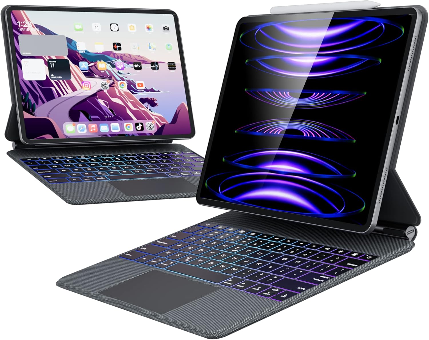 Amazon.com: edaiser Wireless Magic Keyboard Case for Apple iPad Air 13 ...