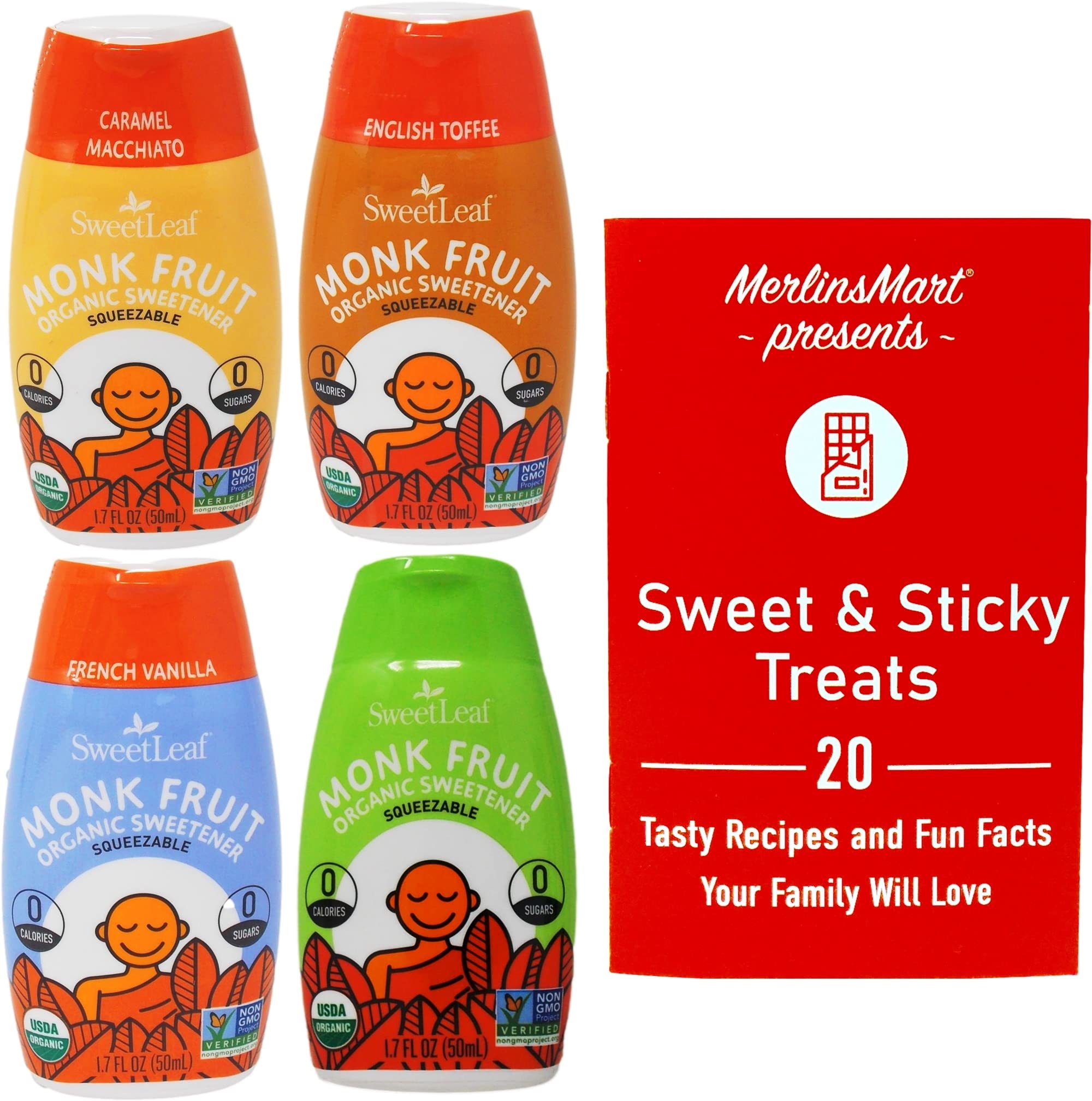 Buy SweetLeaf Monk Fruit Sweetener 4 Flavor Sampler, (1) Each: French ...