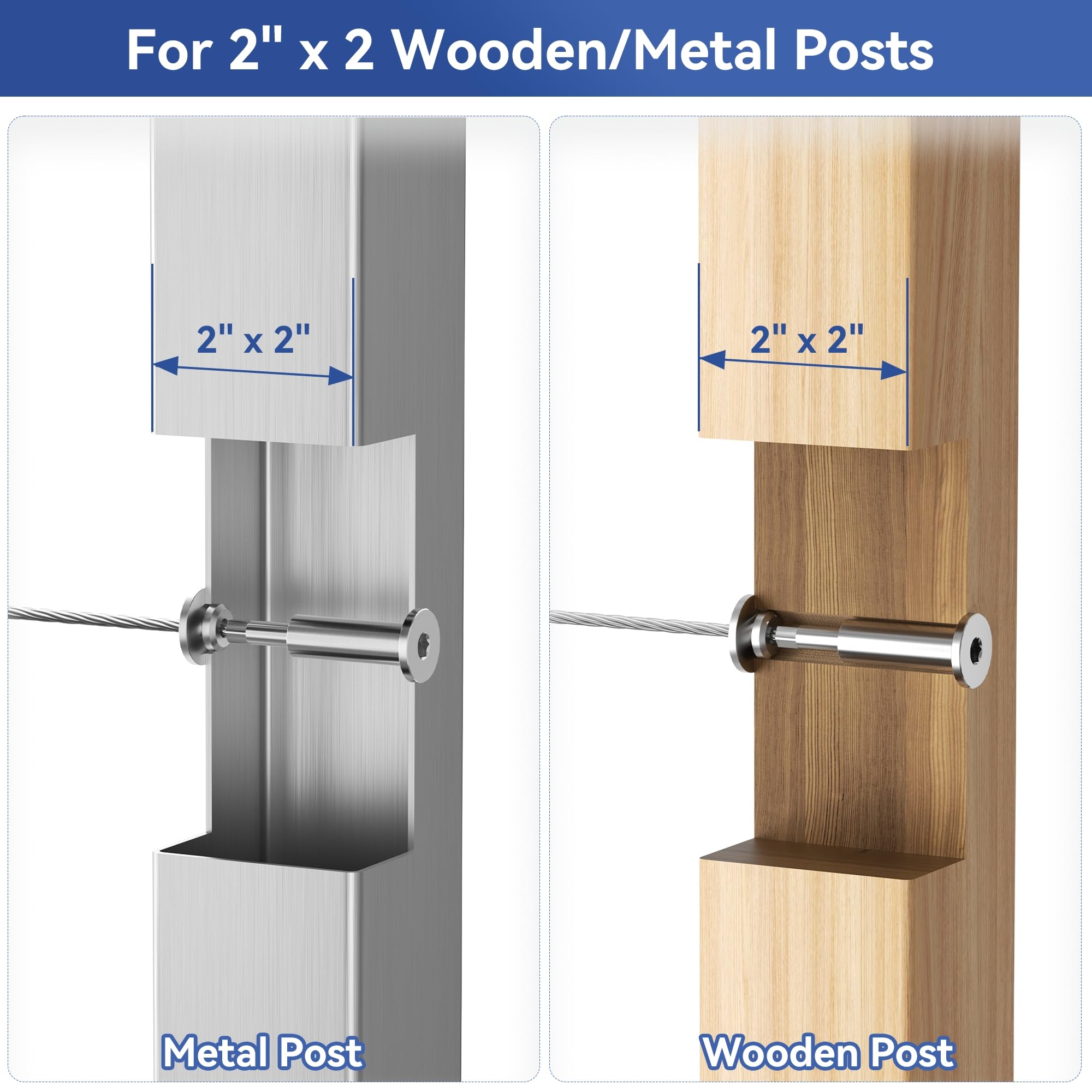 Snapklik.com : 1/8" Cable Railing Tensioner, 20 Pack Invisible Cable ...