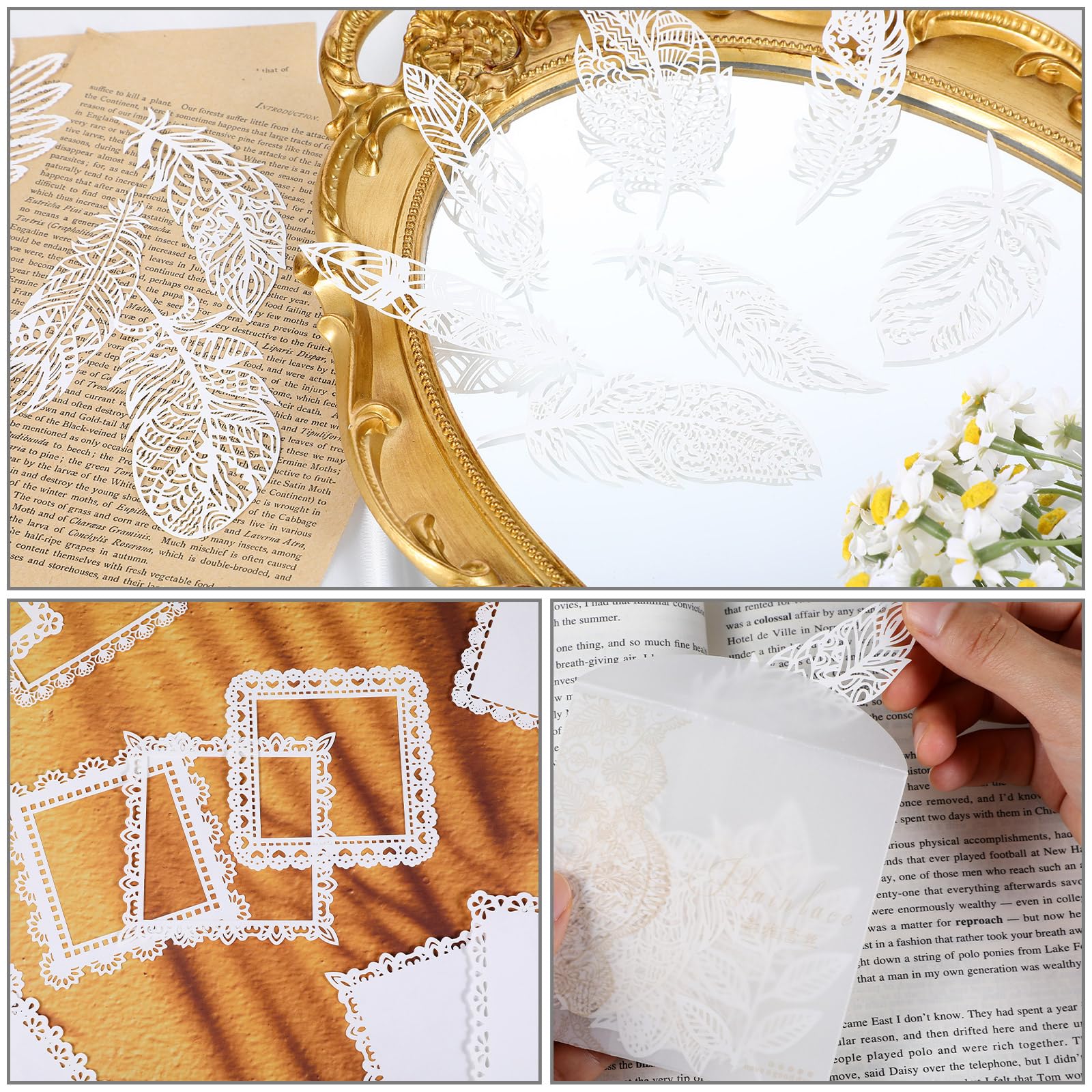 Rice Paper For Crafts Hollow Lace Paper Pack / Laser Paper / / Junk ...