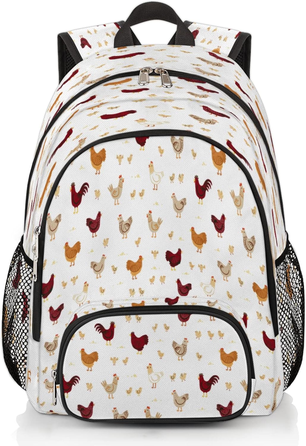 Amazon.com: TropicalLife Farmhouse Rooster Chicken Bookbag 18 Inch ...