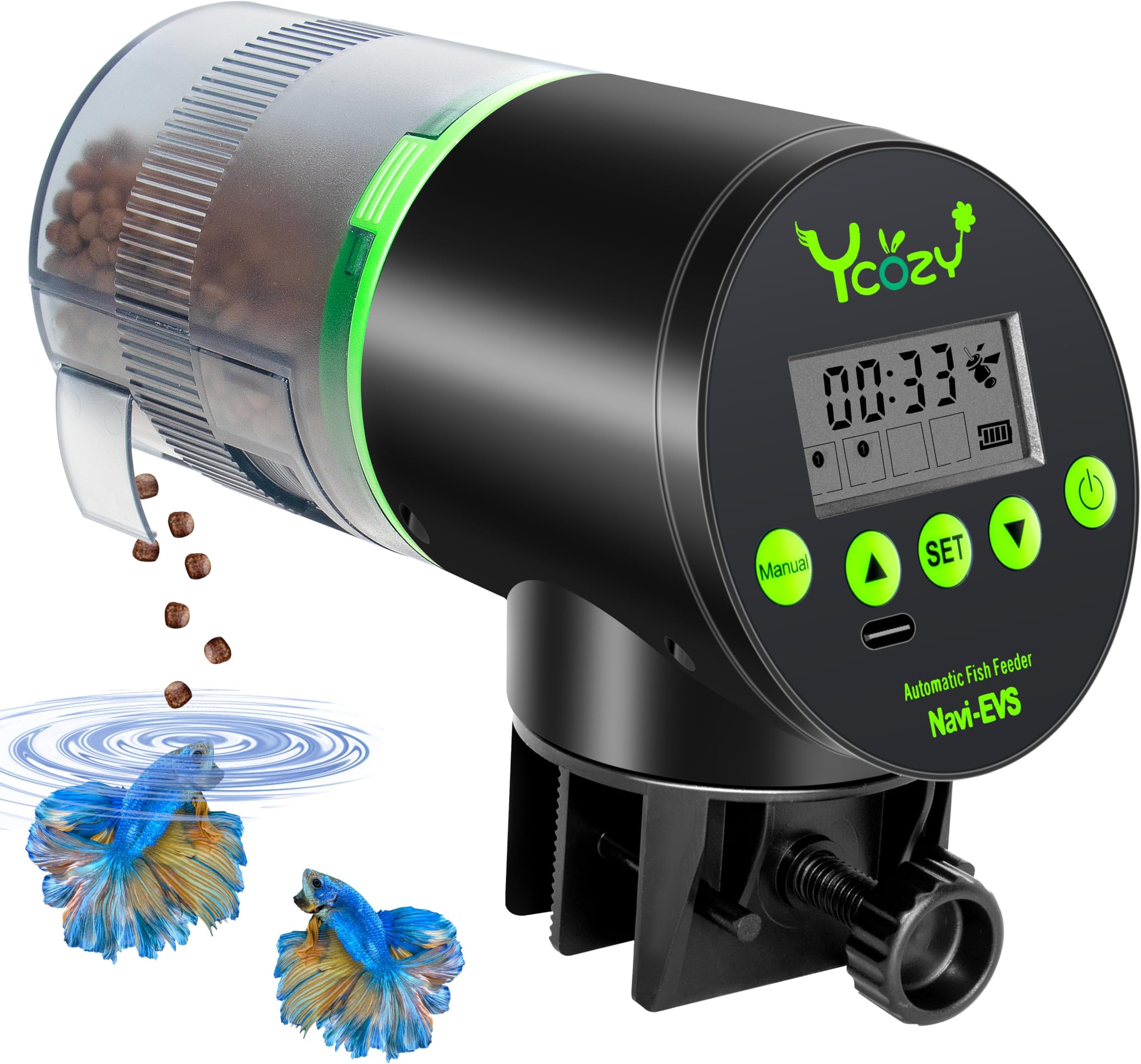 Amazon.com : HAVERGO Automatic Fish Feeder for Aquariums - Precise Food ...