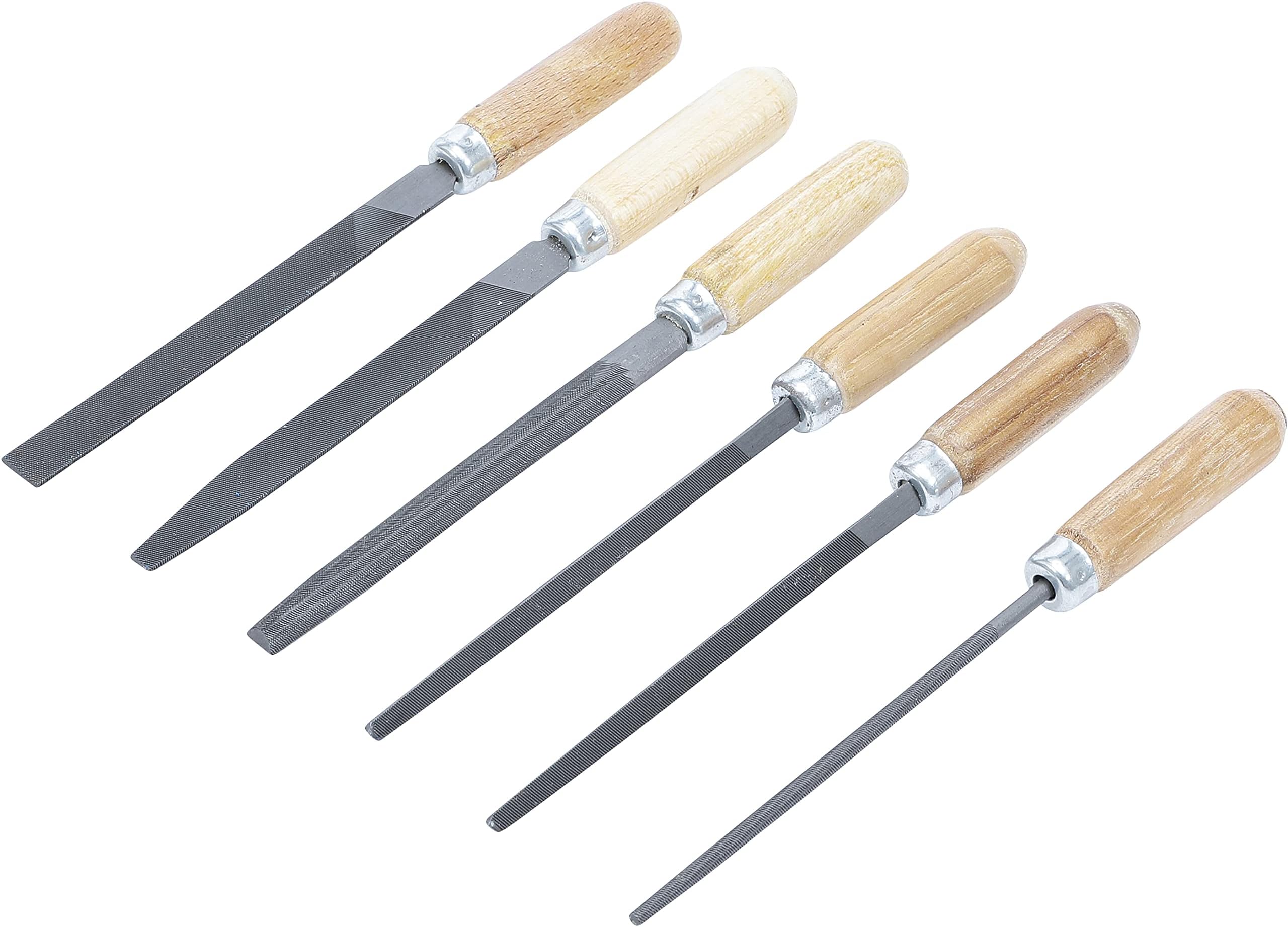 BGS Diy 50204 | Key File Set | Wooden Handle | 100 mm | 6 pcs. : Amazon ...