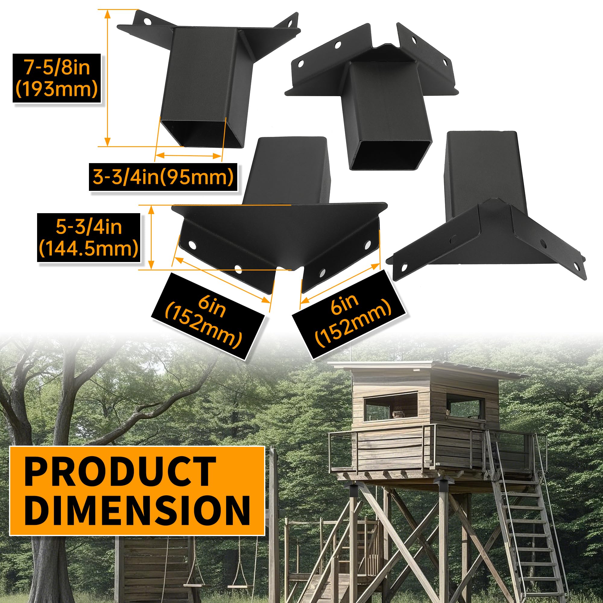 Snapklik.com : Deer Stand Brackets 4x4 Deer Blind Brackets, 4Pcs ...