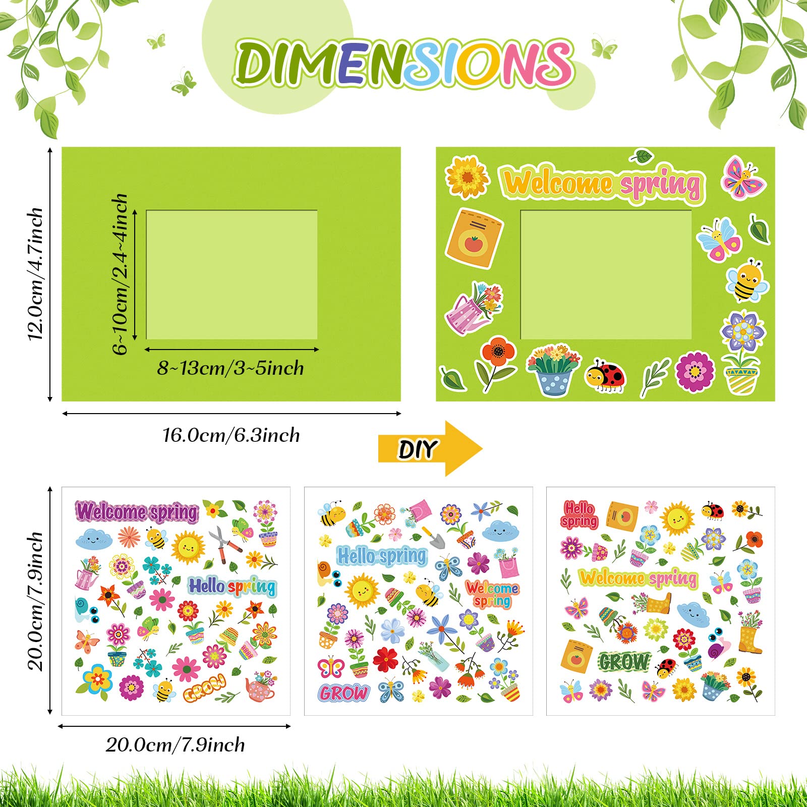 Snapklik.com : Capoda 24 Pack Spring Picture Photo Frames Craft Kit ...