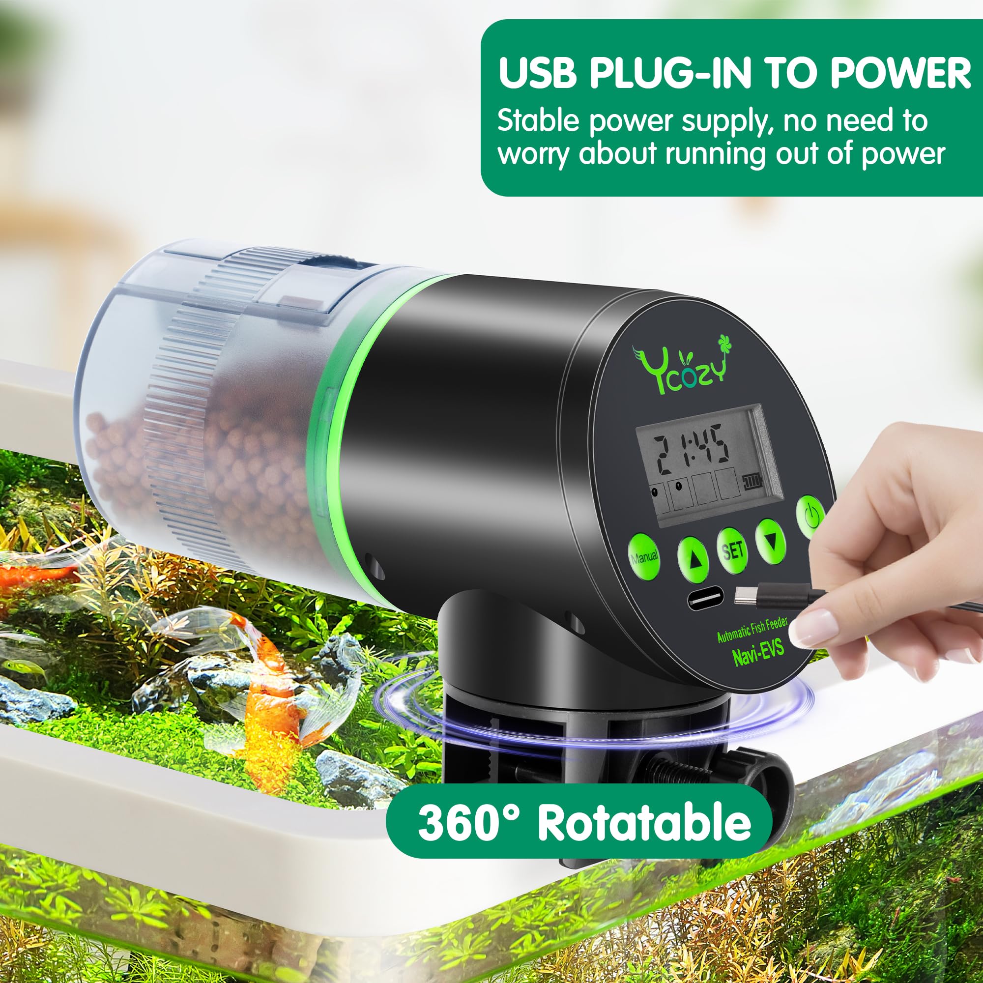 Fish Feeder Ycozy Automatic With Timer For Small Palestine Automatic ...