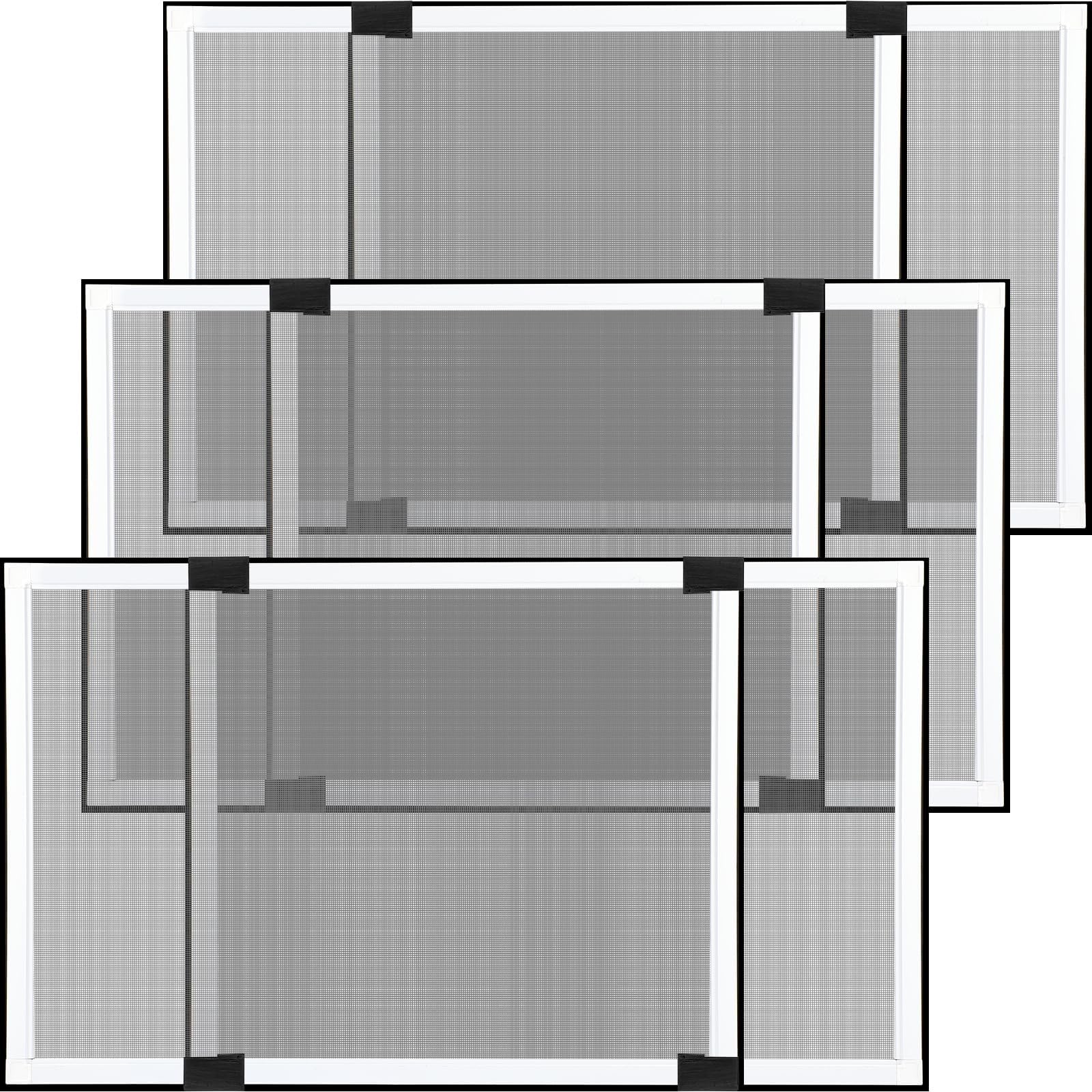 Sasylvia 3 Pcs Expandable Window Screens 21.7 H" x 28-52 W" Large ...