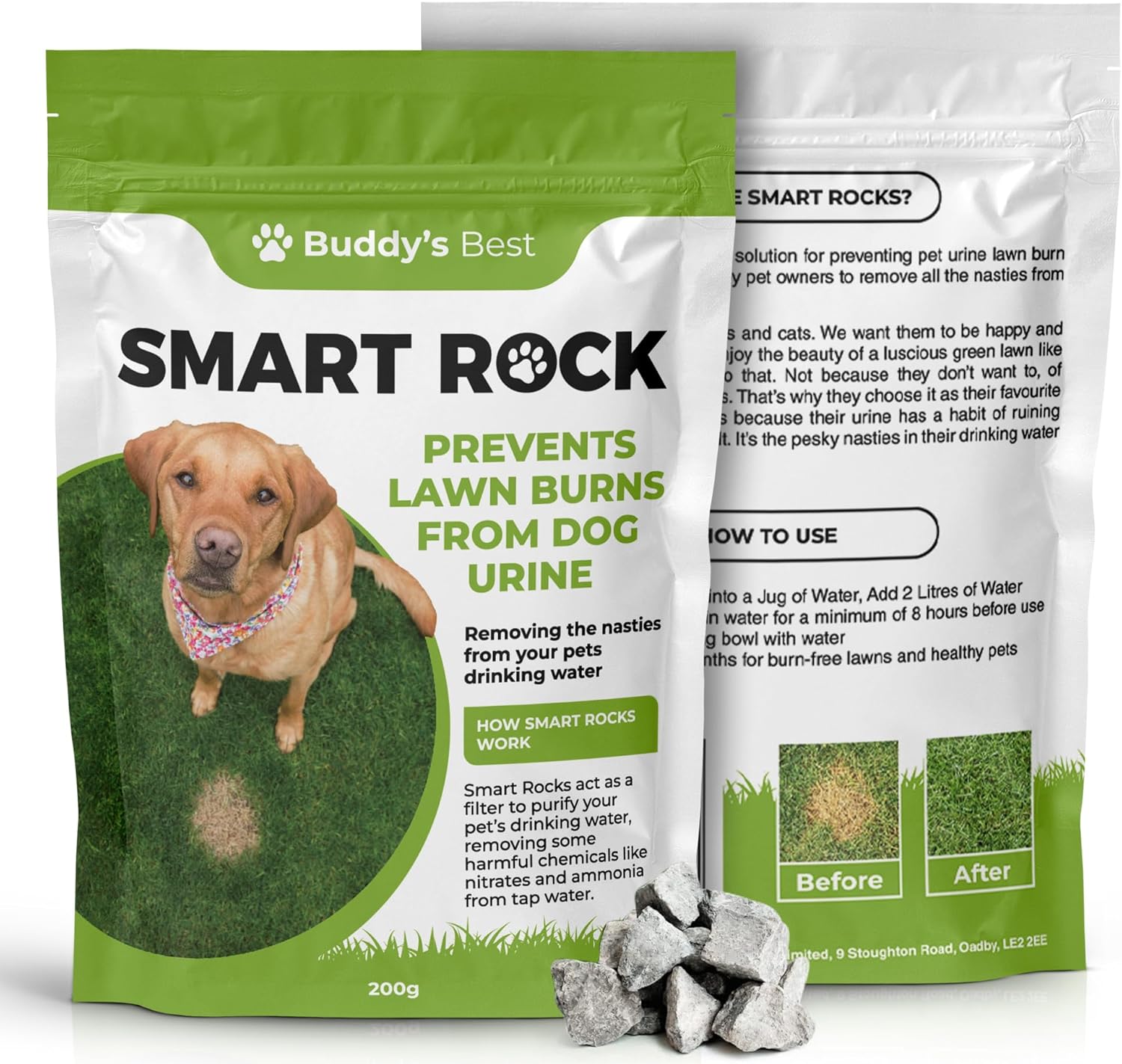 Buddy's Best 200g Smart Rocks: Natural Pet Water Enhancer & Lawn Saver ...