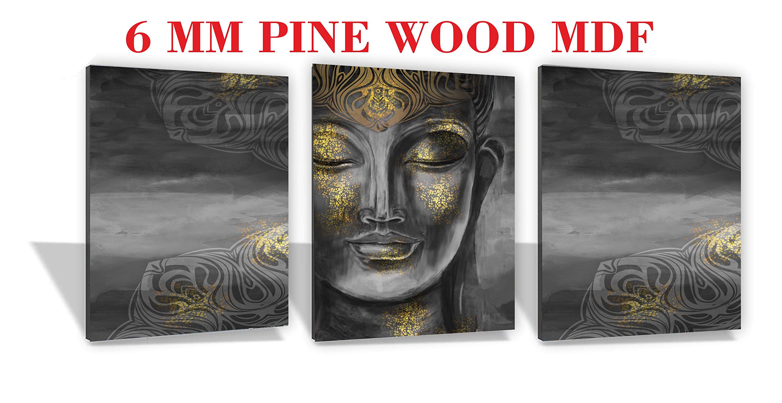 Buy All Your Design Multiple Frames Split Art Texture MDF Wall ...