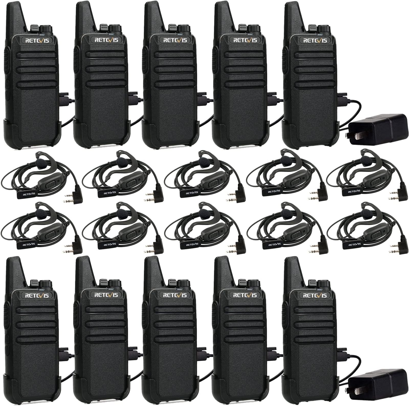 Retevis RT22 Walkie Talkies Long Range Rechargeable, Two Way Radio with ...