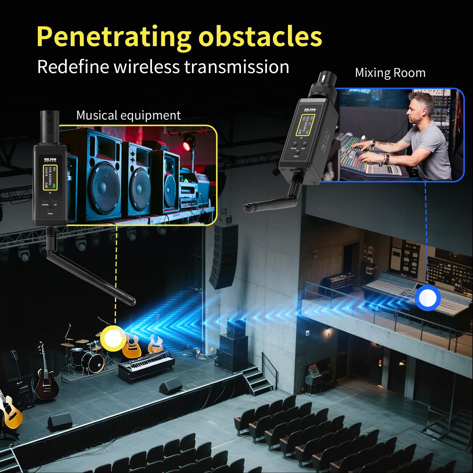 Snapklik.com : HHLPRO UHF Wireless XLR Transmitter And Receiver