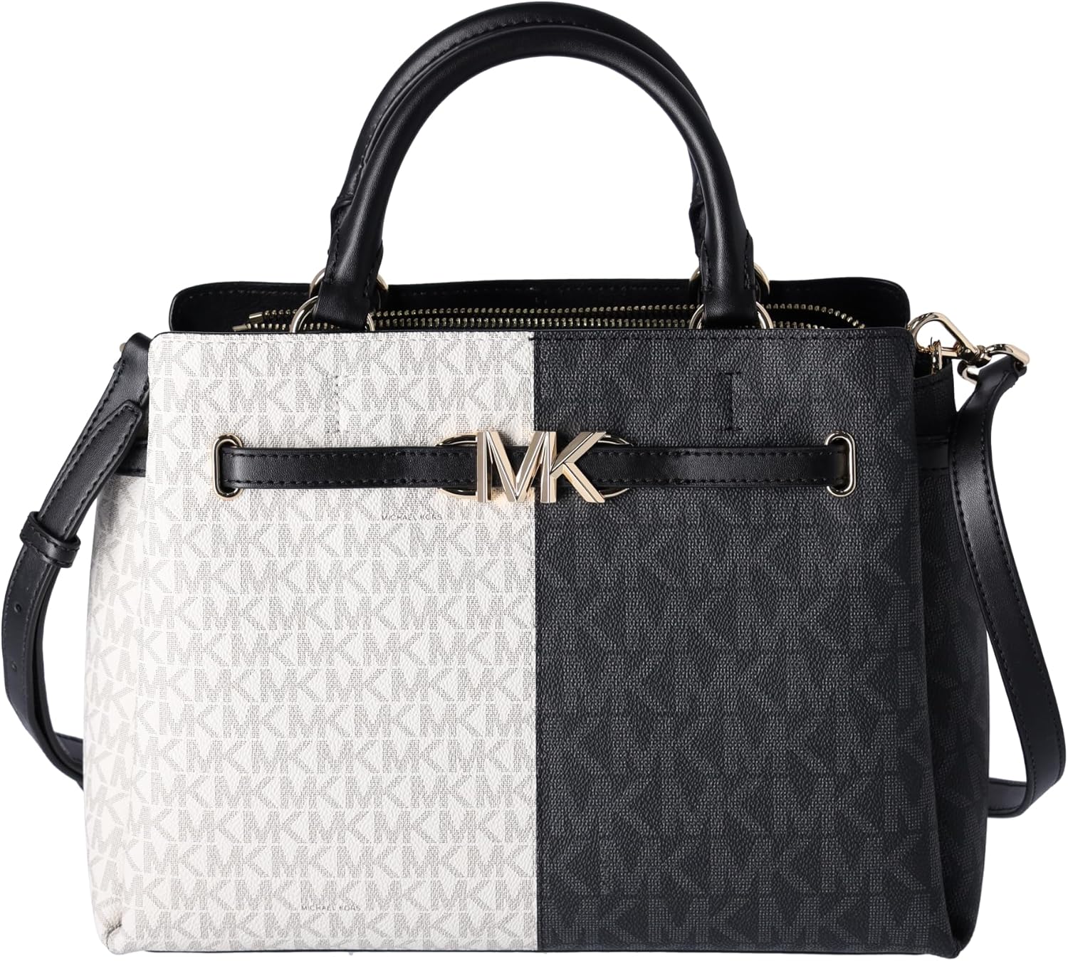 Amazon | Michael Kors Reed ラージ カラーブロック MKシグネチャー サッチェル コンバーチブル ショルダーバッグ ...