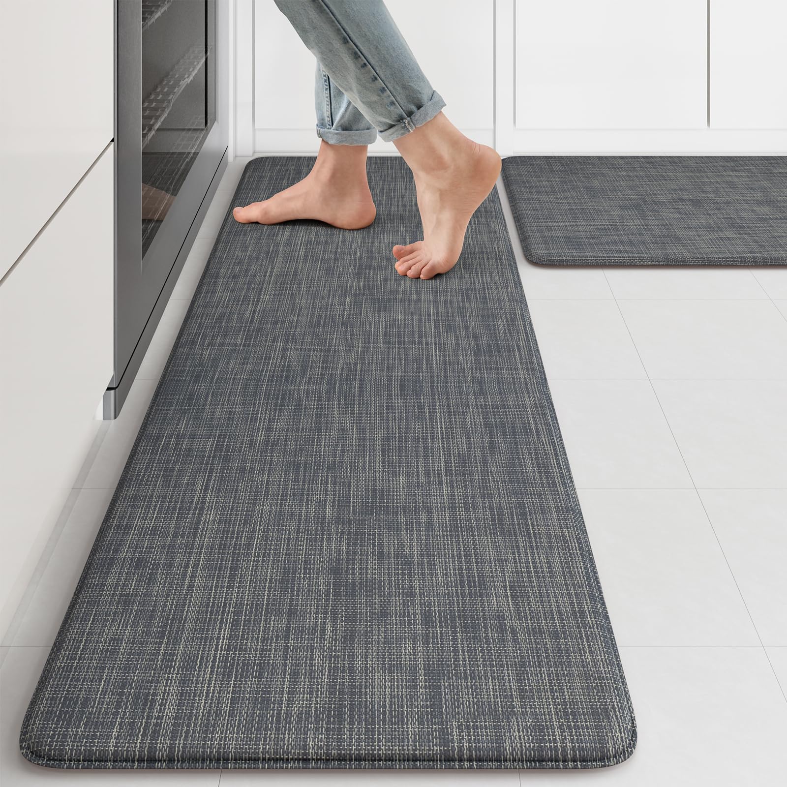 Amazon.com: KIMODE Anti Fatigue Kitchen Mats 17"x47"+17"x29", Farmhouse ...