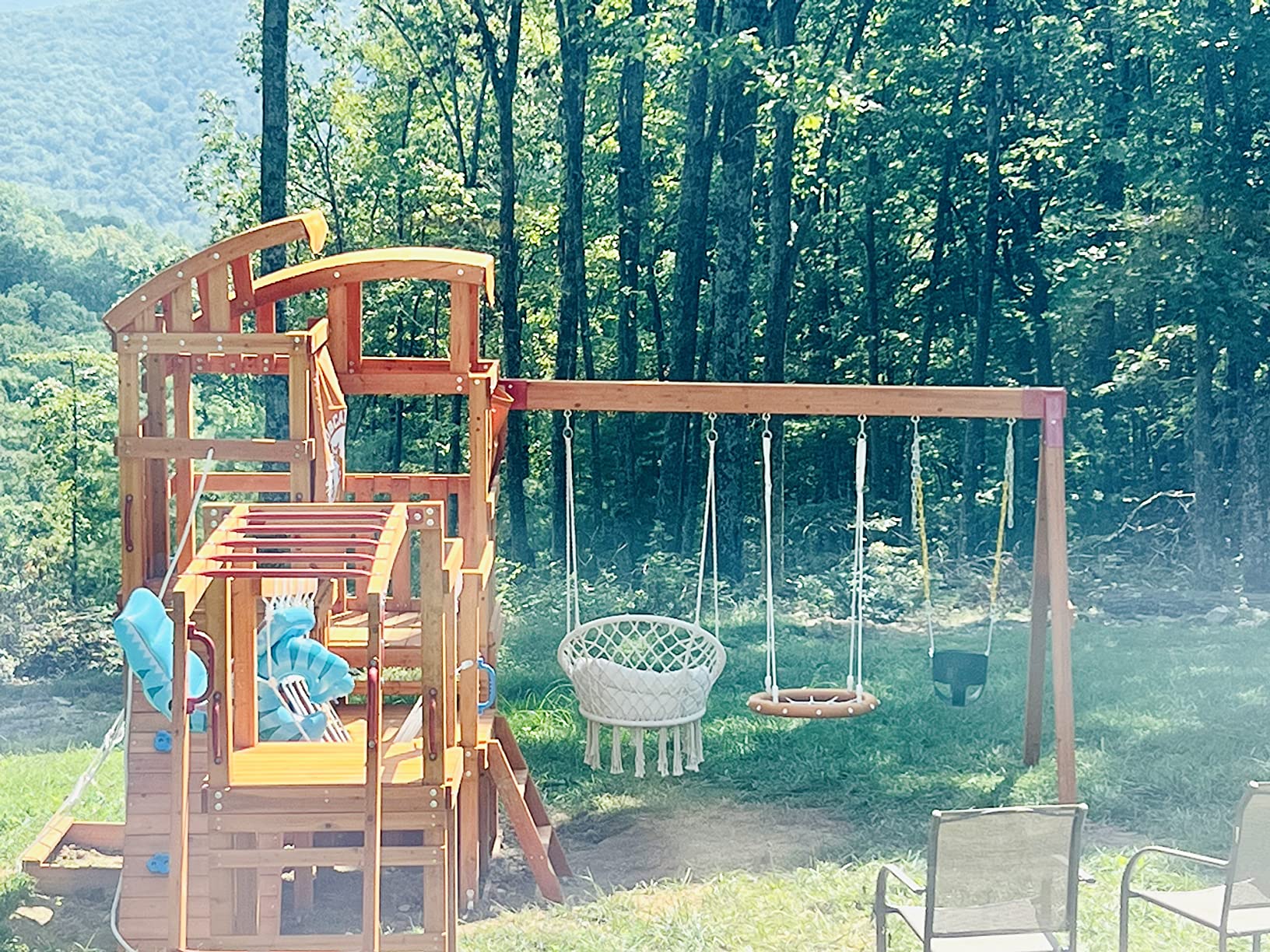$87/mo - Finance Little Tikes Bobcat Ridge Wood Backyard Playset Climb ...